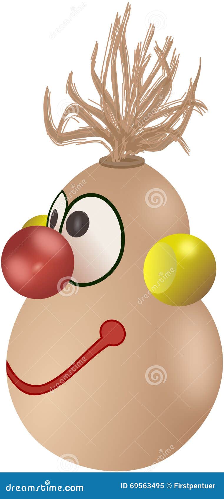 Head of Funny Dummy Colored Toy Stock Illustration - Illustration of ...