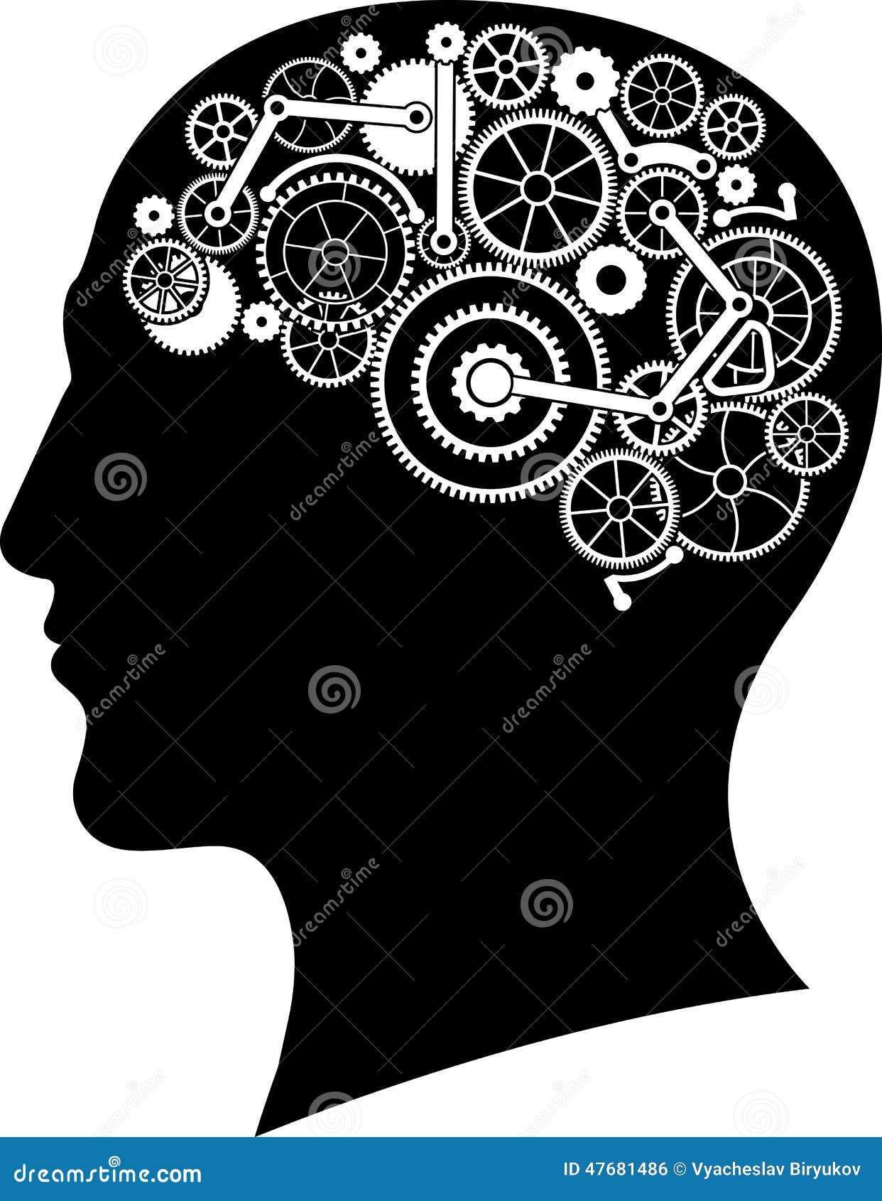 Brain Gears Vector