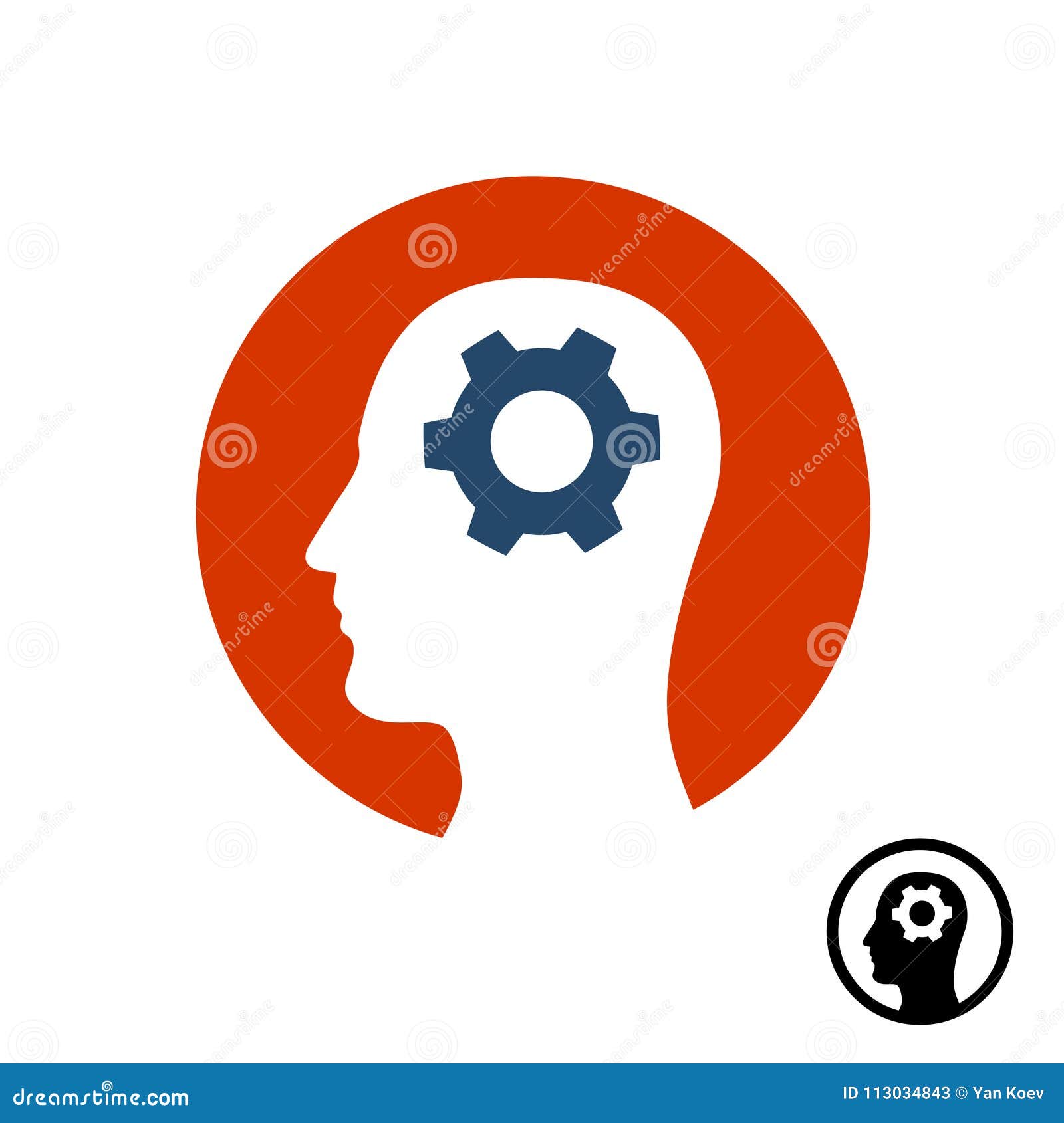 Head Gear Icon. Brain Activity Symbol Stock Vector - Illustration of ...