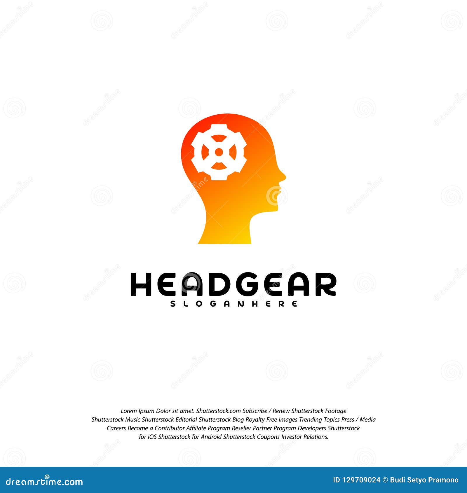 Head Gear Logo Vector, Head Intelligence Logo Designs Concept Vector ...