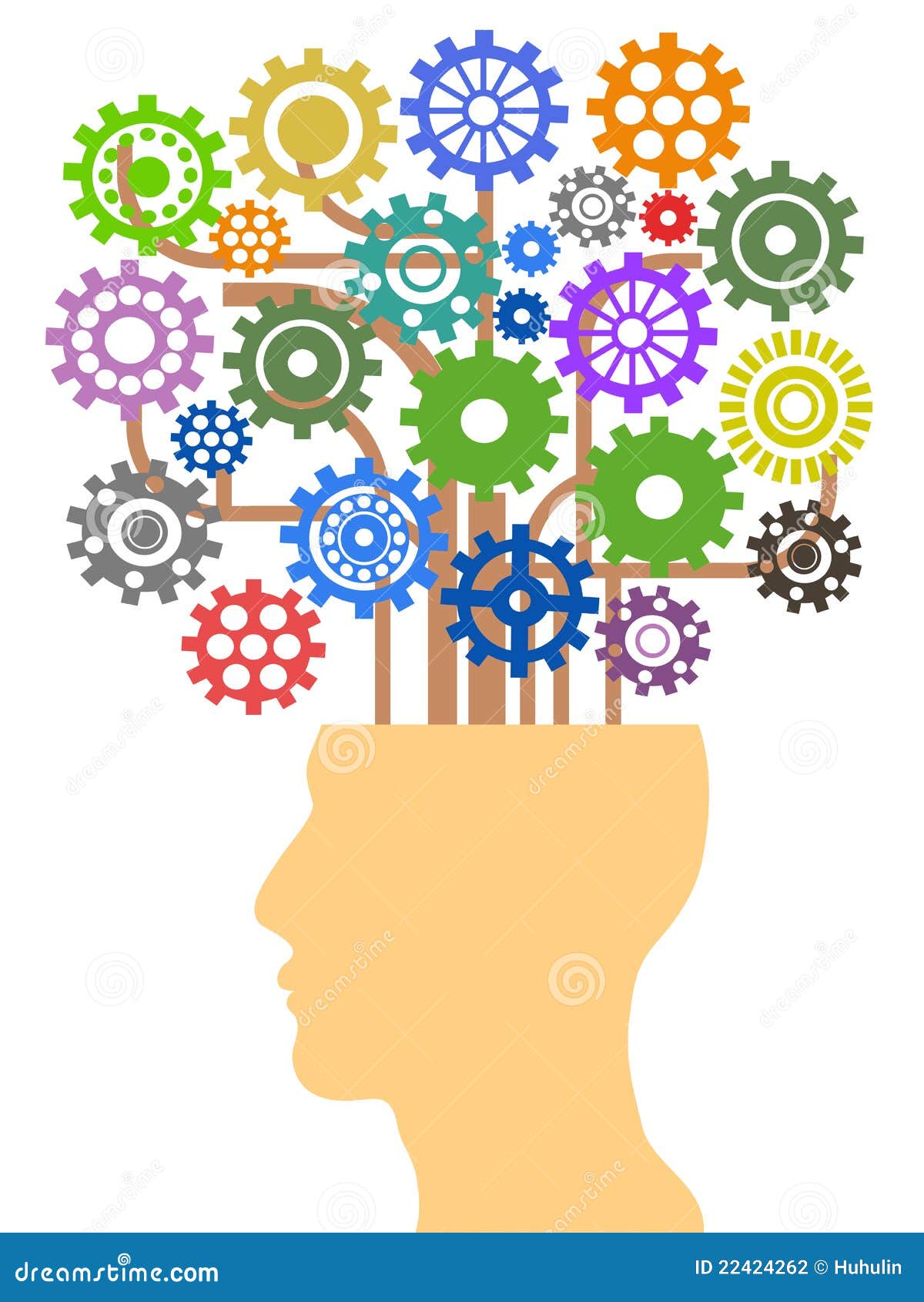 Gear Tree Logo Cartoon Vector | CartoonDealer.com #30707647