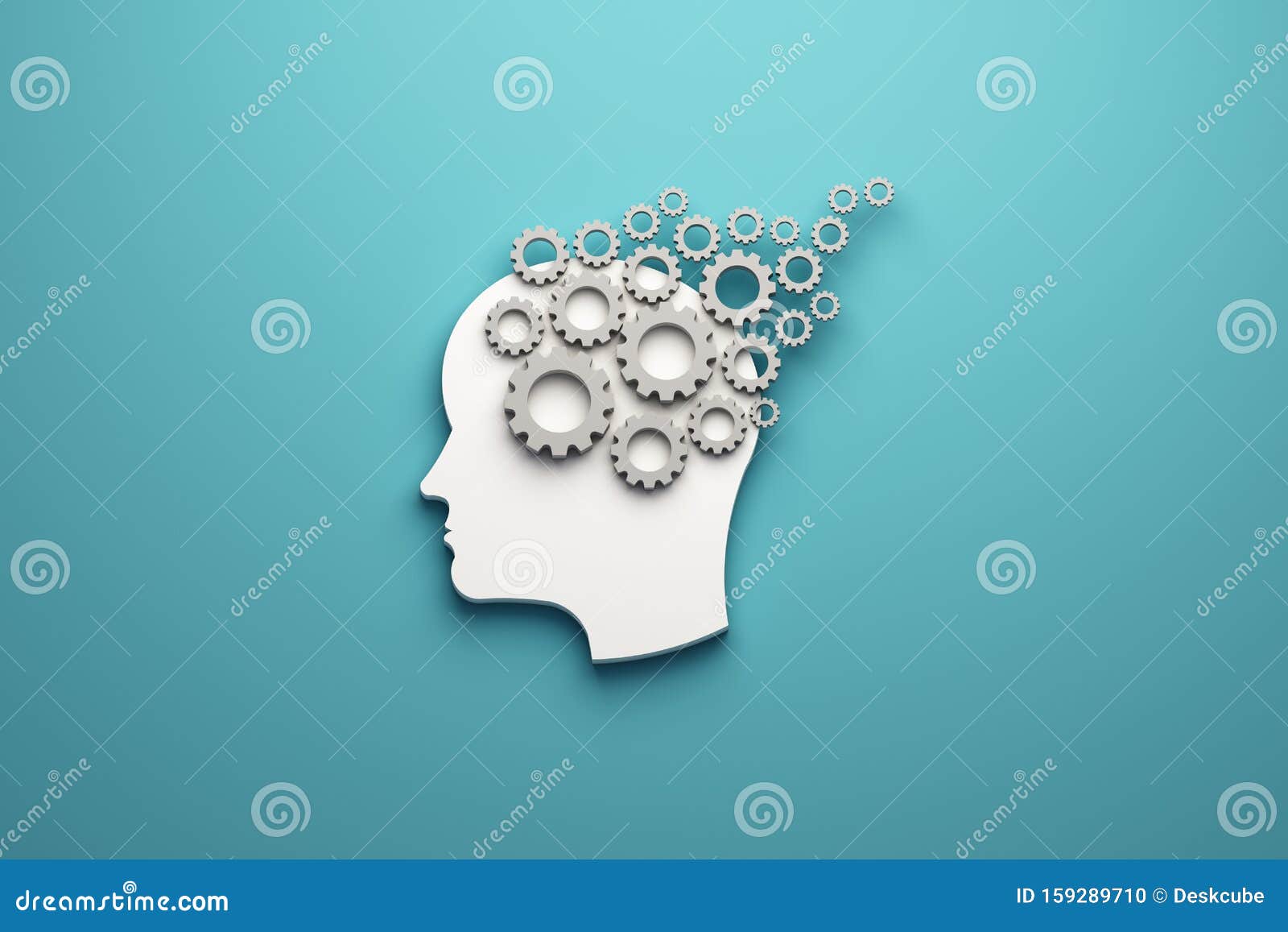 Abstraction Of Thinking. Illustration Of An Idea Of Technology, Mind ...