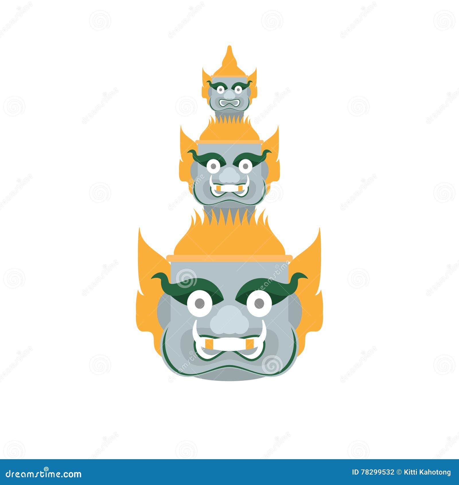 Ravana Giant Head Vector Illustration | CartoonDealer.com #47922333