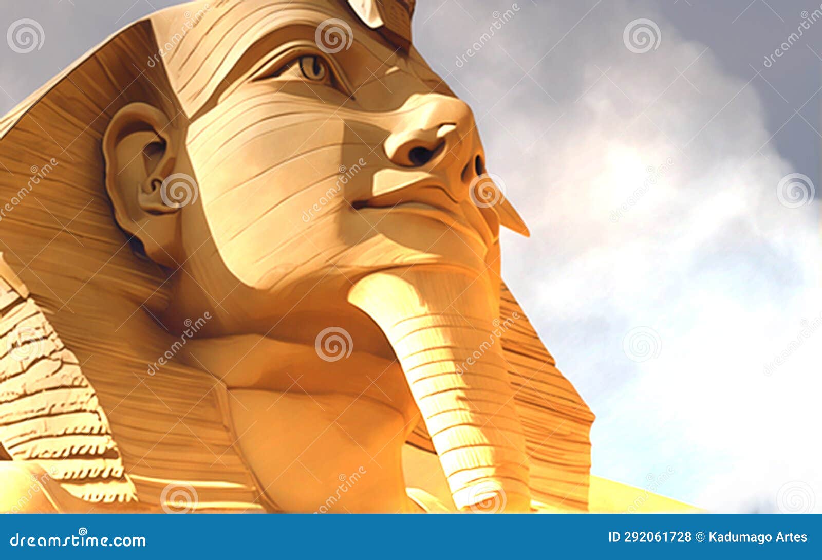 Face of the Great Sphinx of Giza in Ancient Egypt Stock Photo - Image ...