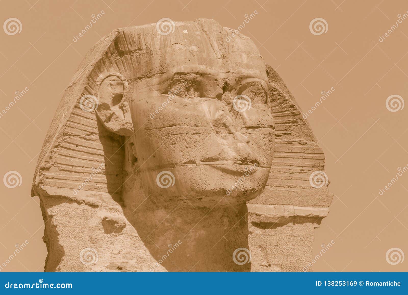 Head of Great Sphinx of Giza Stock Image - Image of head, archeology ...