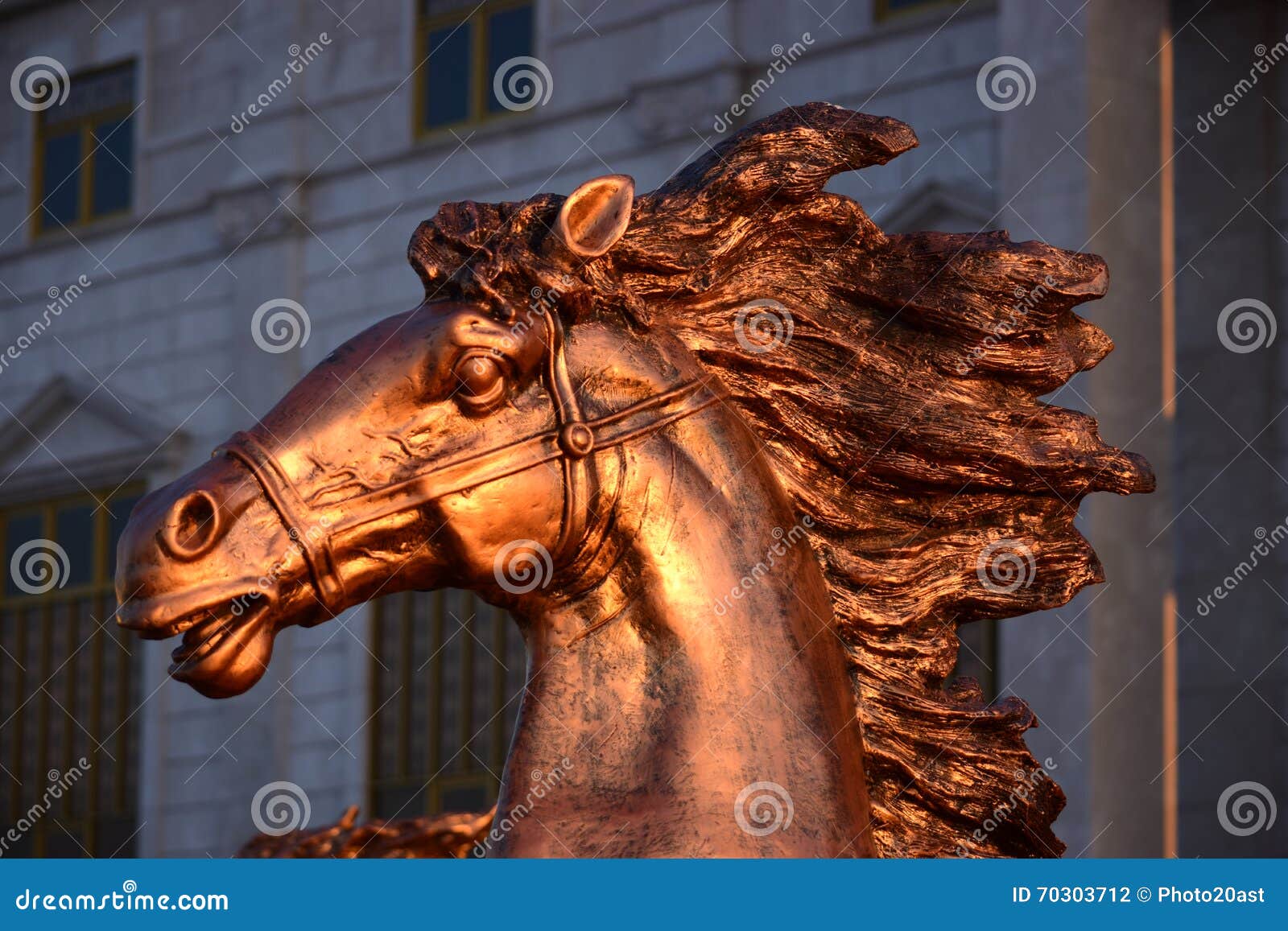 Head of a horse statue editorial photography. Image of copper - 70303712