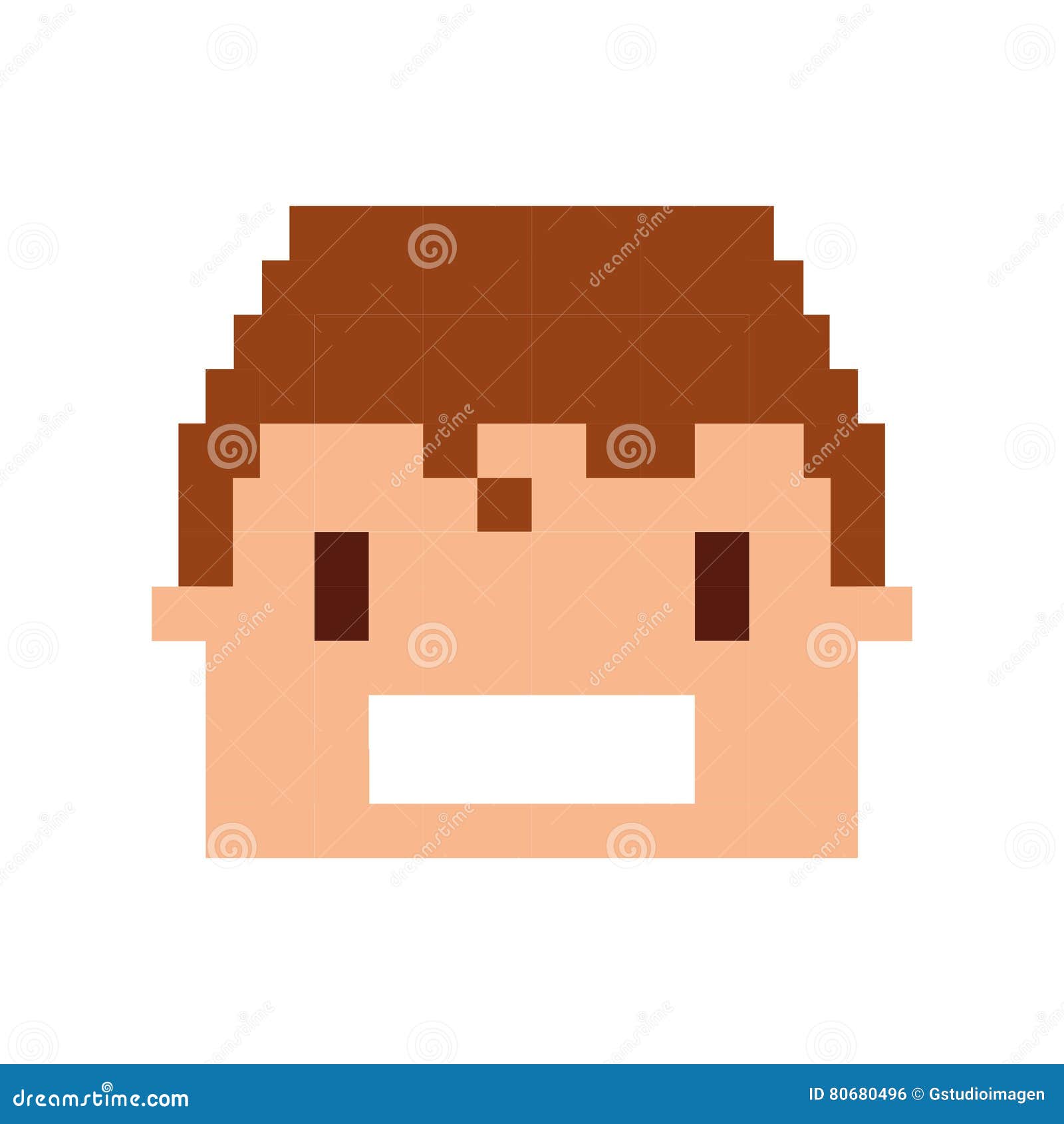 Head human pixelated icon stock vector. Illustration of pixelated ...