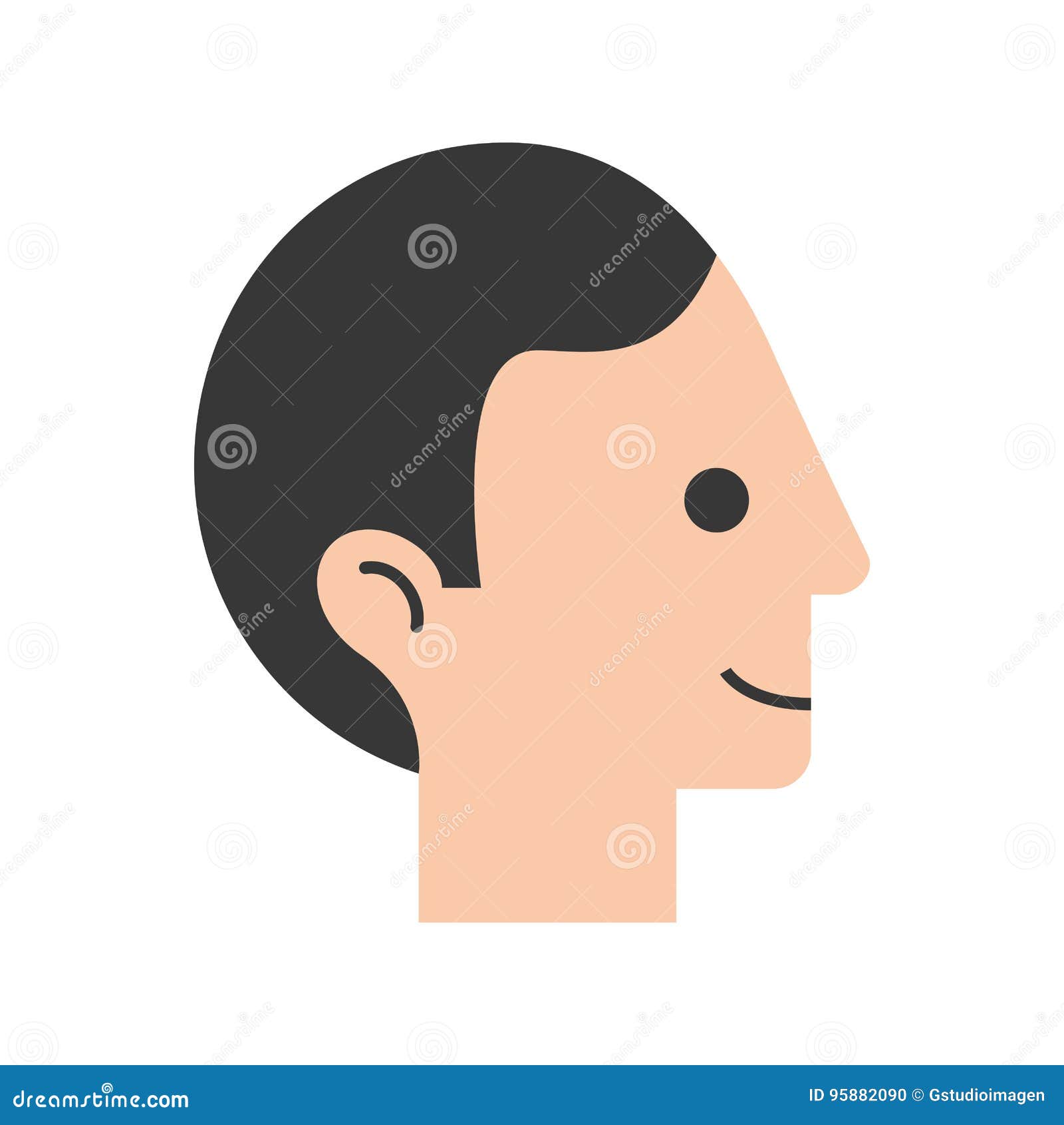 Head human profile icon stock vector. Illustration of innovation - 95882090