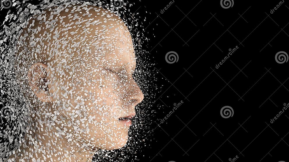 Head Human Shattered Portrait Stock Illustration - Illustration of ...