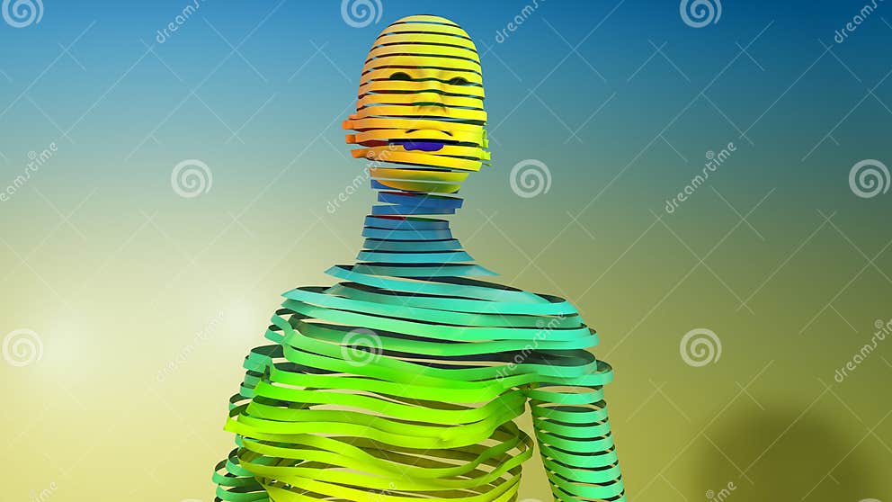 Head Human Shattered Portrait Stock Illustration - Illustration of ...