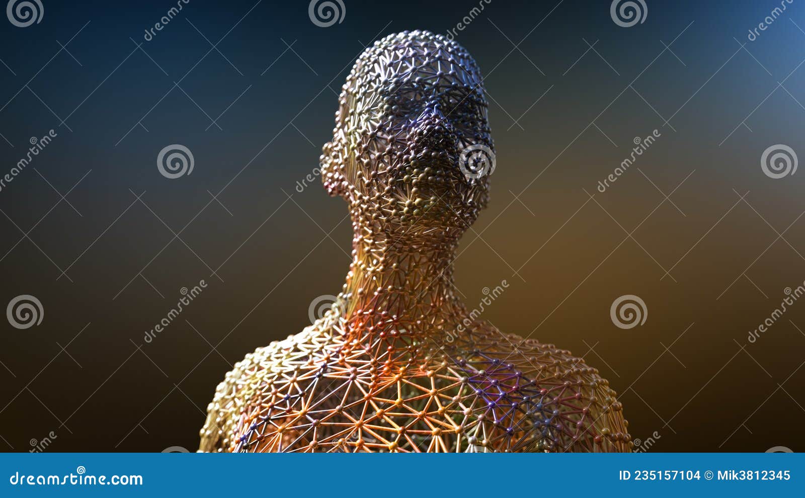 Head Human Shattered Portrait Stock Illustration - Illustration of ...