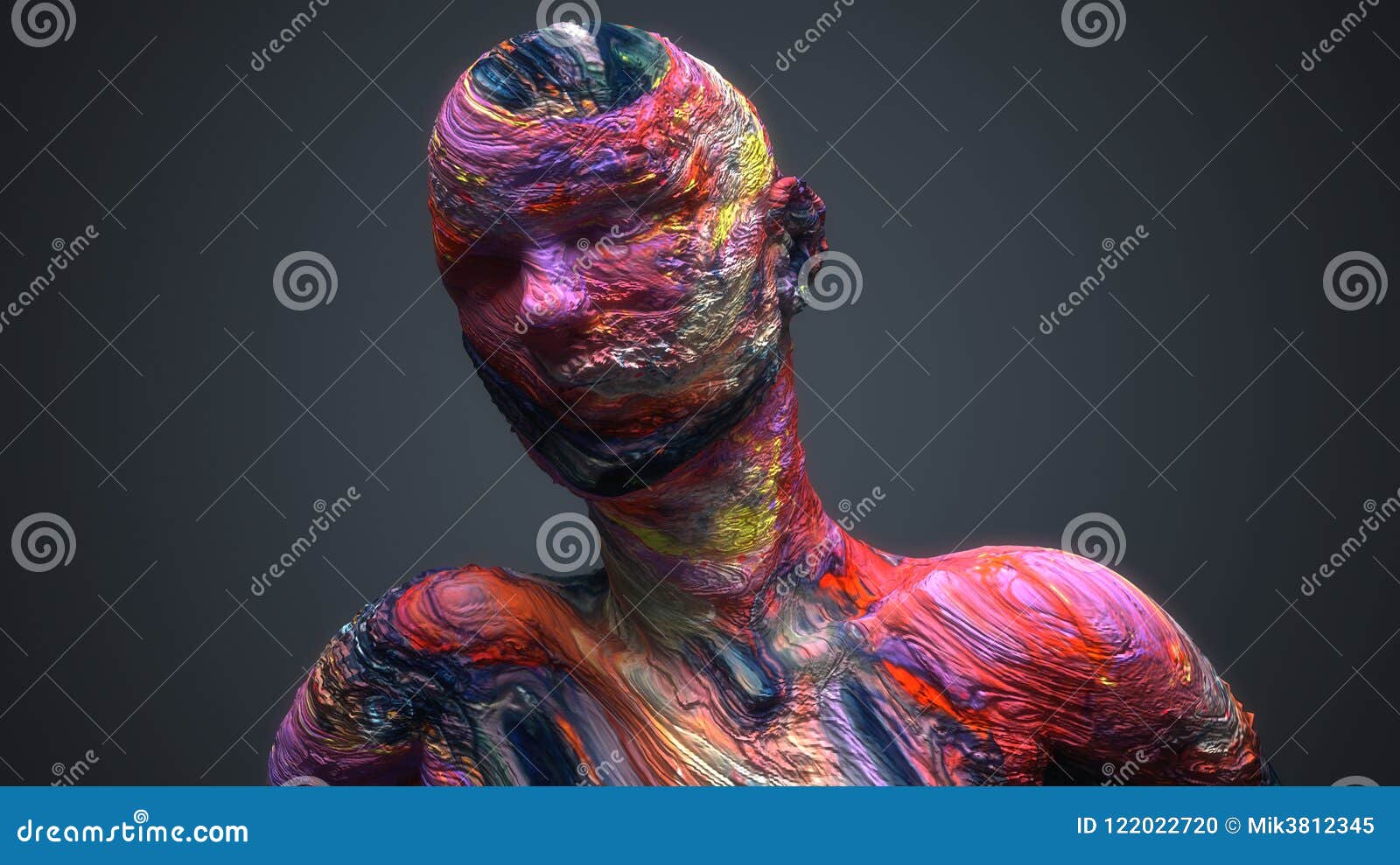 Head Human Shattered Portrait Stock Illustration - Illustration of ...