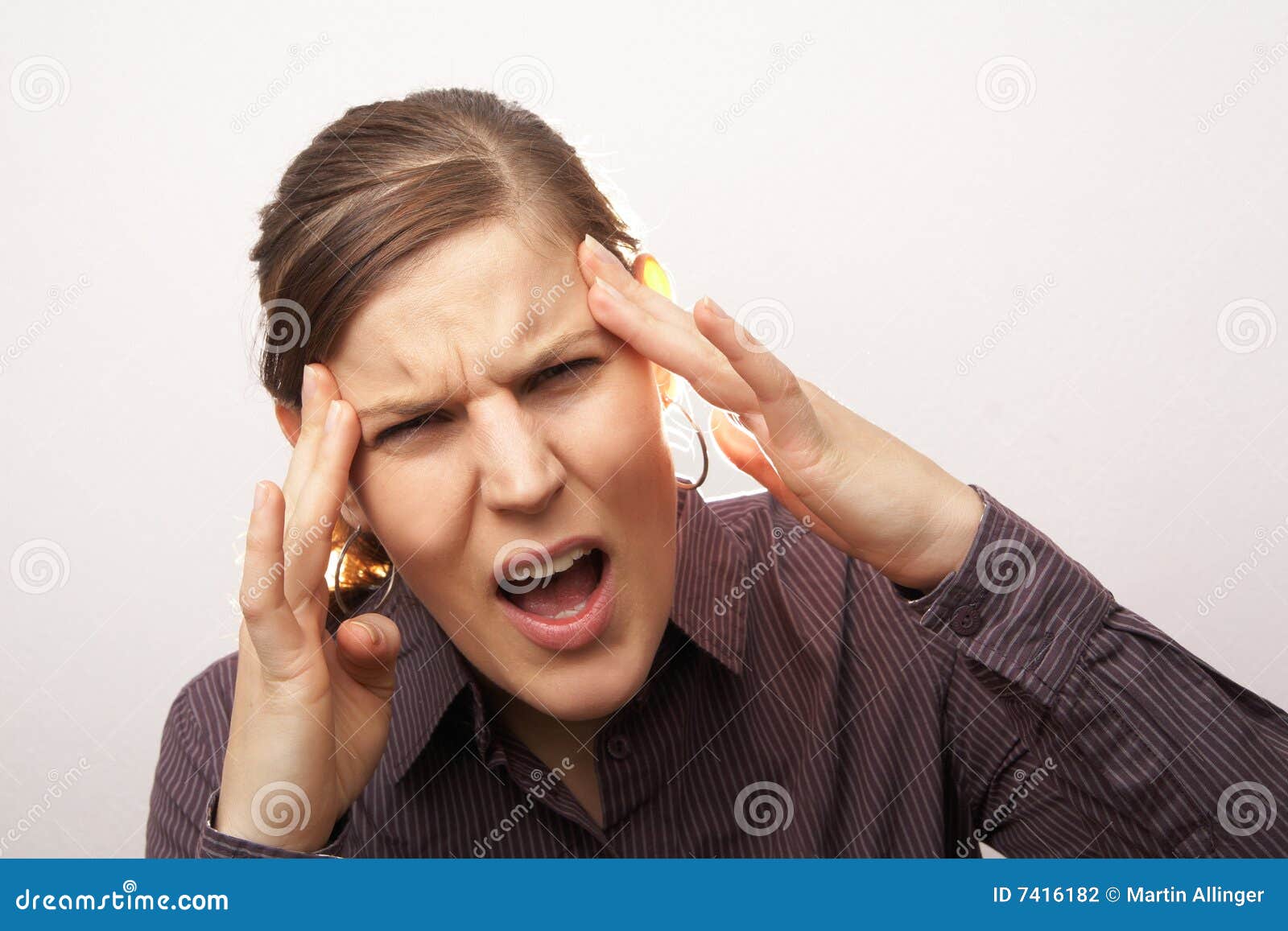 Head Hurts stock photo. Image of hand, beautiful, girl - 7416182