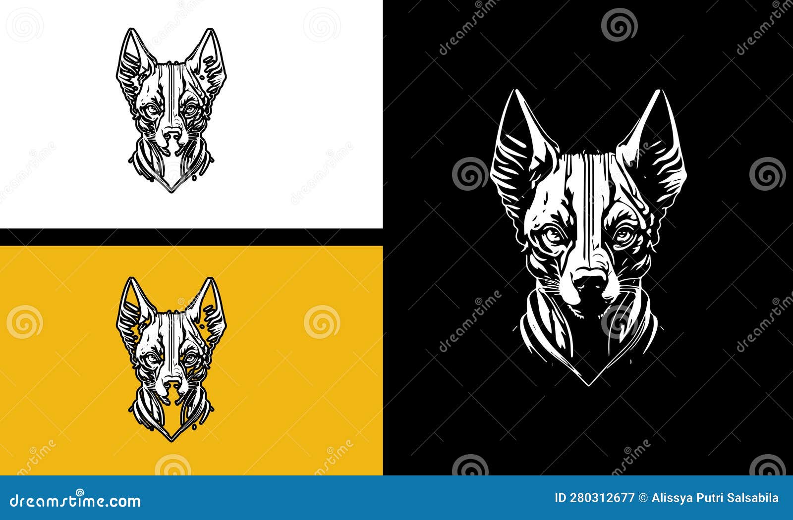 Hyena Line Icon Concept. Hyena Vector Linear Illustration, Symbol, Sign ...