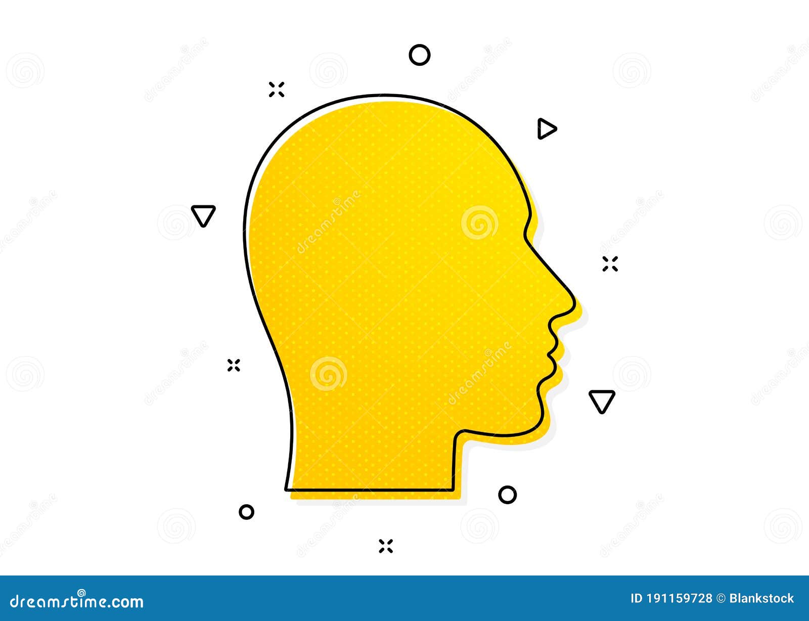Head Icon. Human Profile Sign. Vector Stock Vector - Illustration of ...