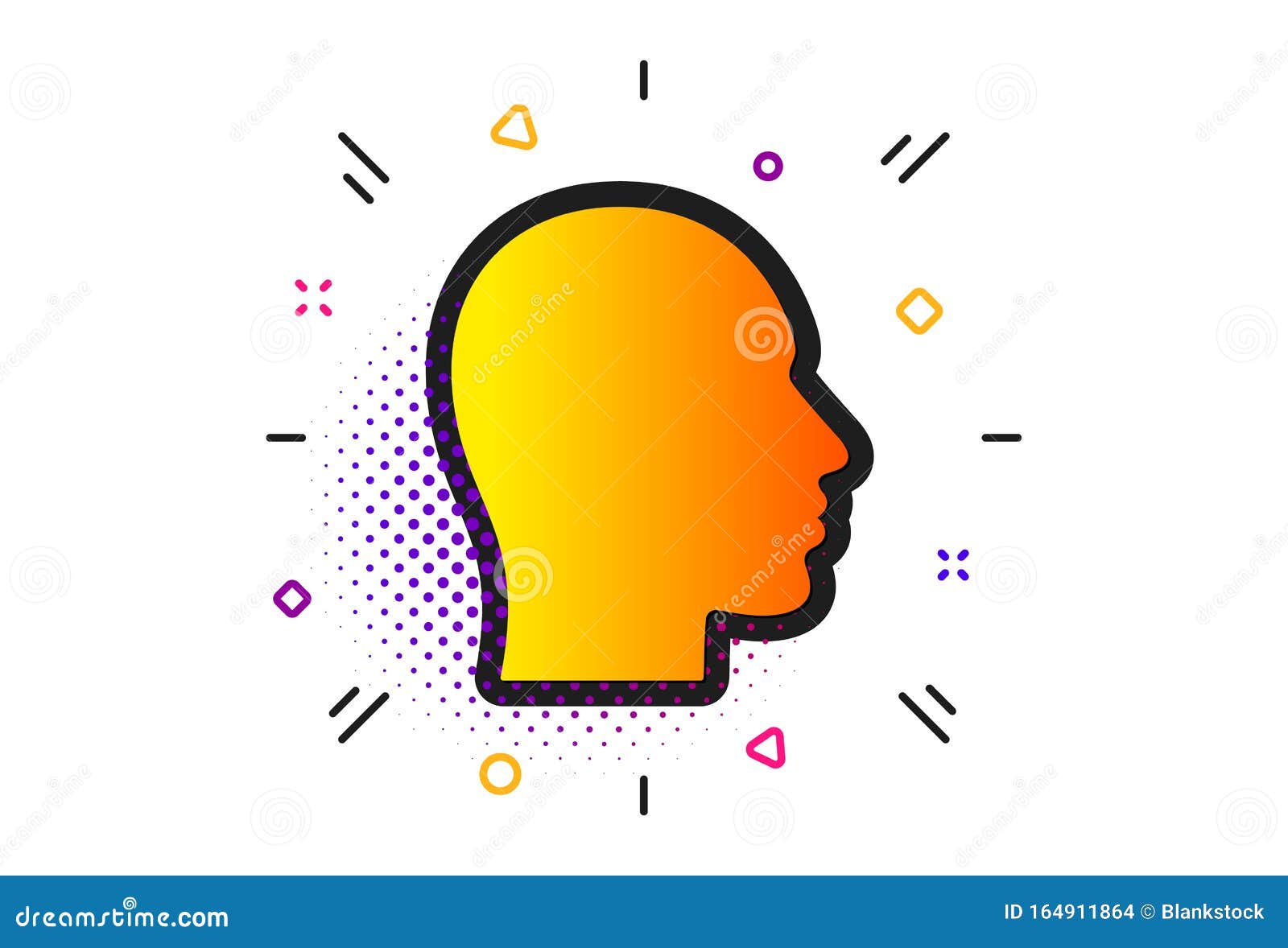 Head Icon. Human Profile Sign. Vector Stock Vector - Illustration of ...