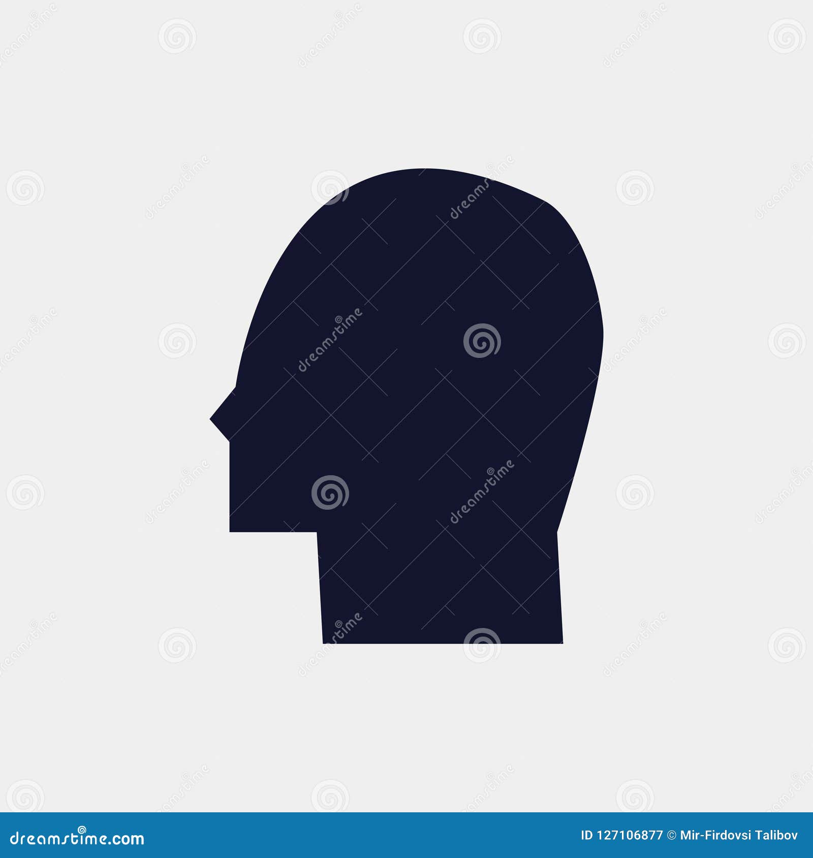 Head Icon , Illustration. Flat Icon Stock Illustration - Illustration ...