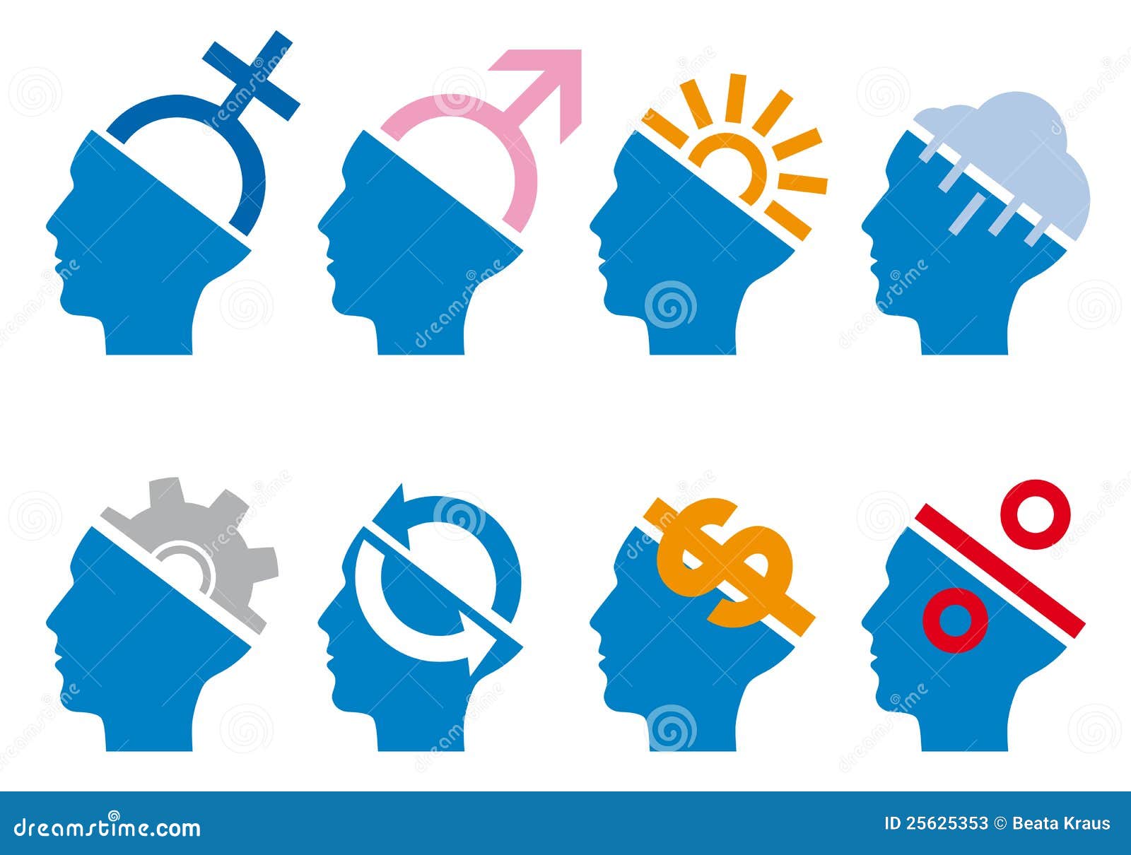 Head icon set, vector stock vector. Illustration of arrow - 25625353