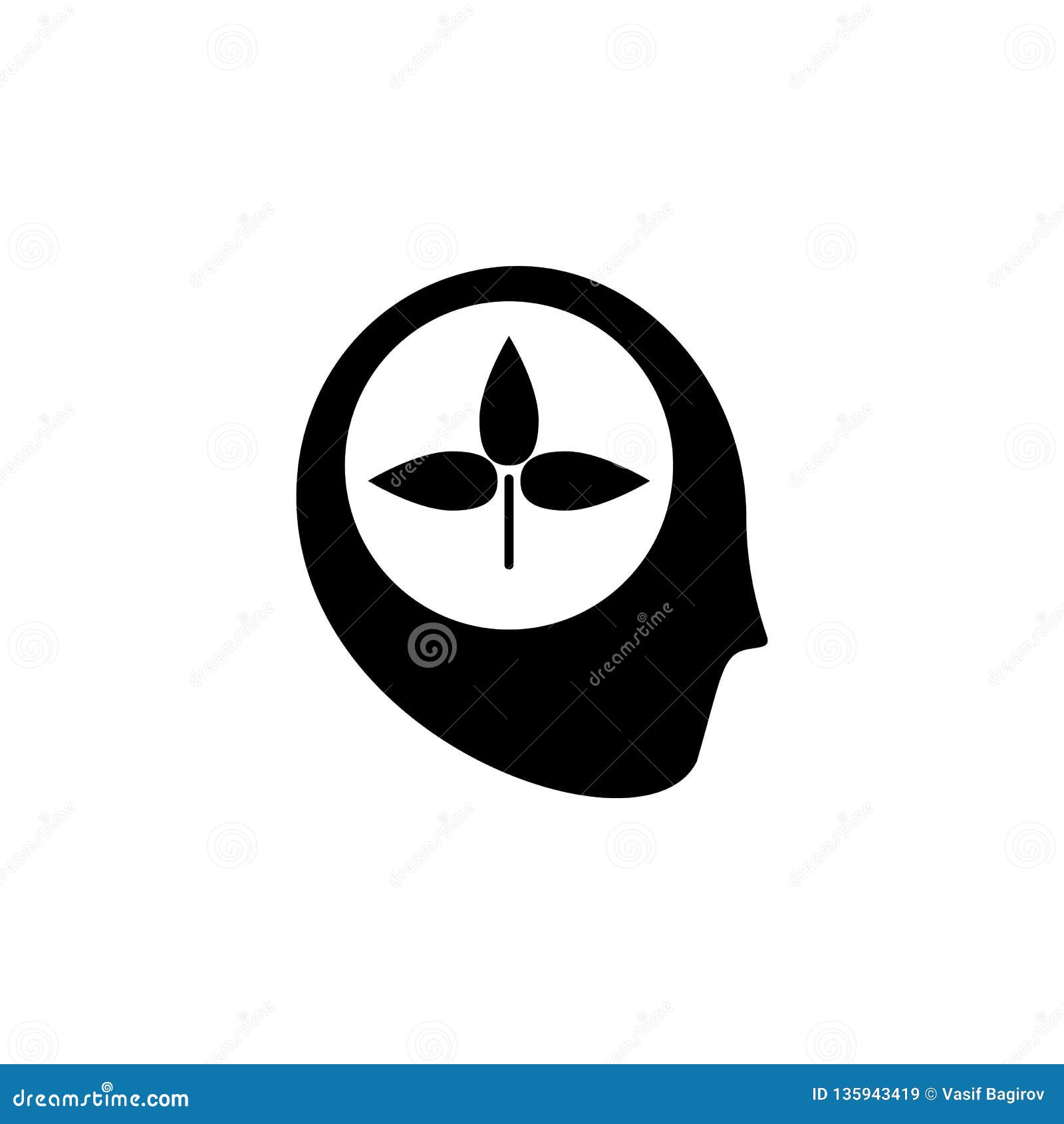 Head Icon Vector, Solid Illustration, Pictogram Isolated on White Stock ...