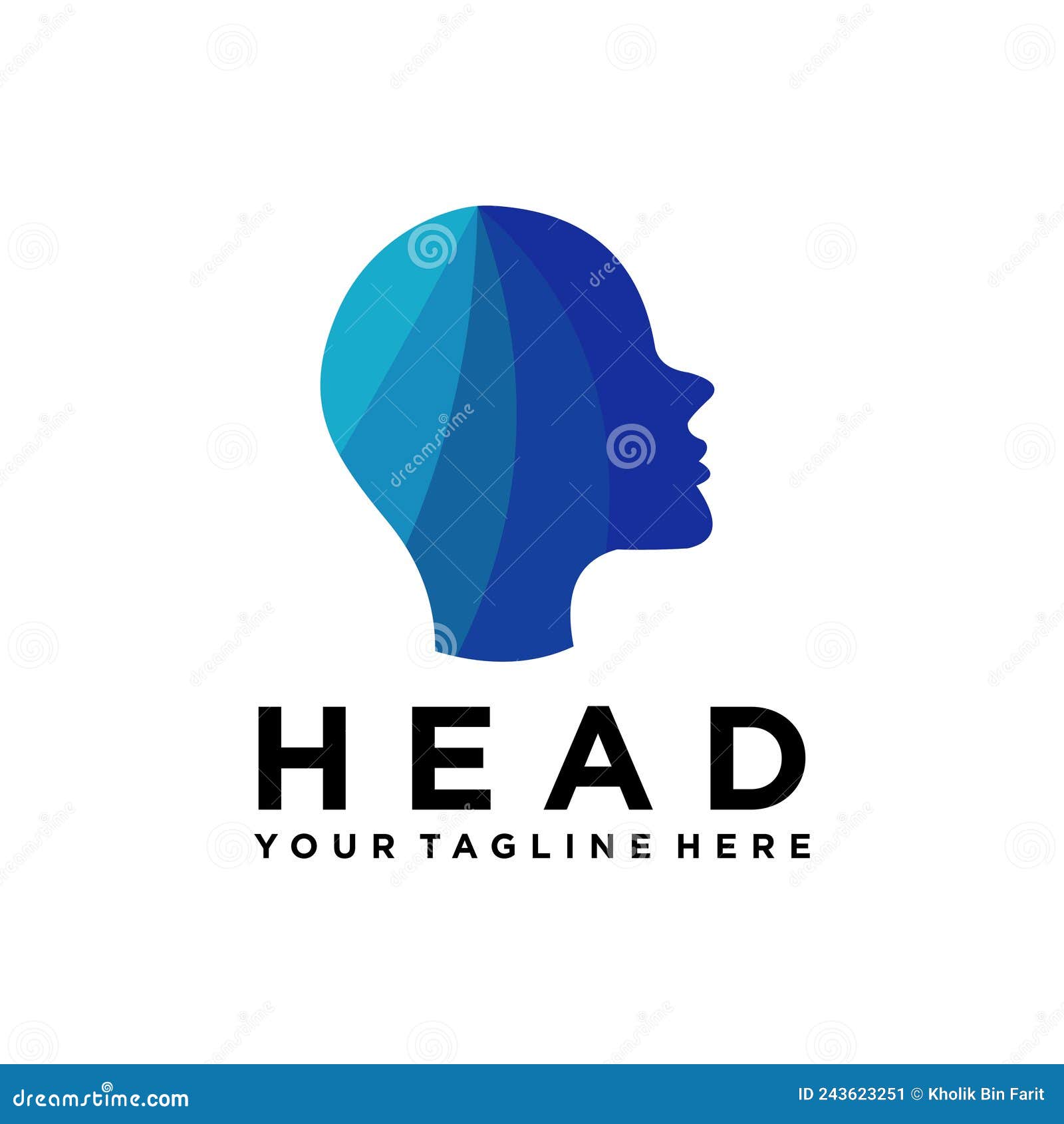 Head Idea Logo Vector Design Template Stock Vector - Illustration of ...