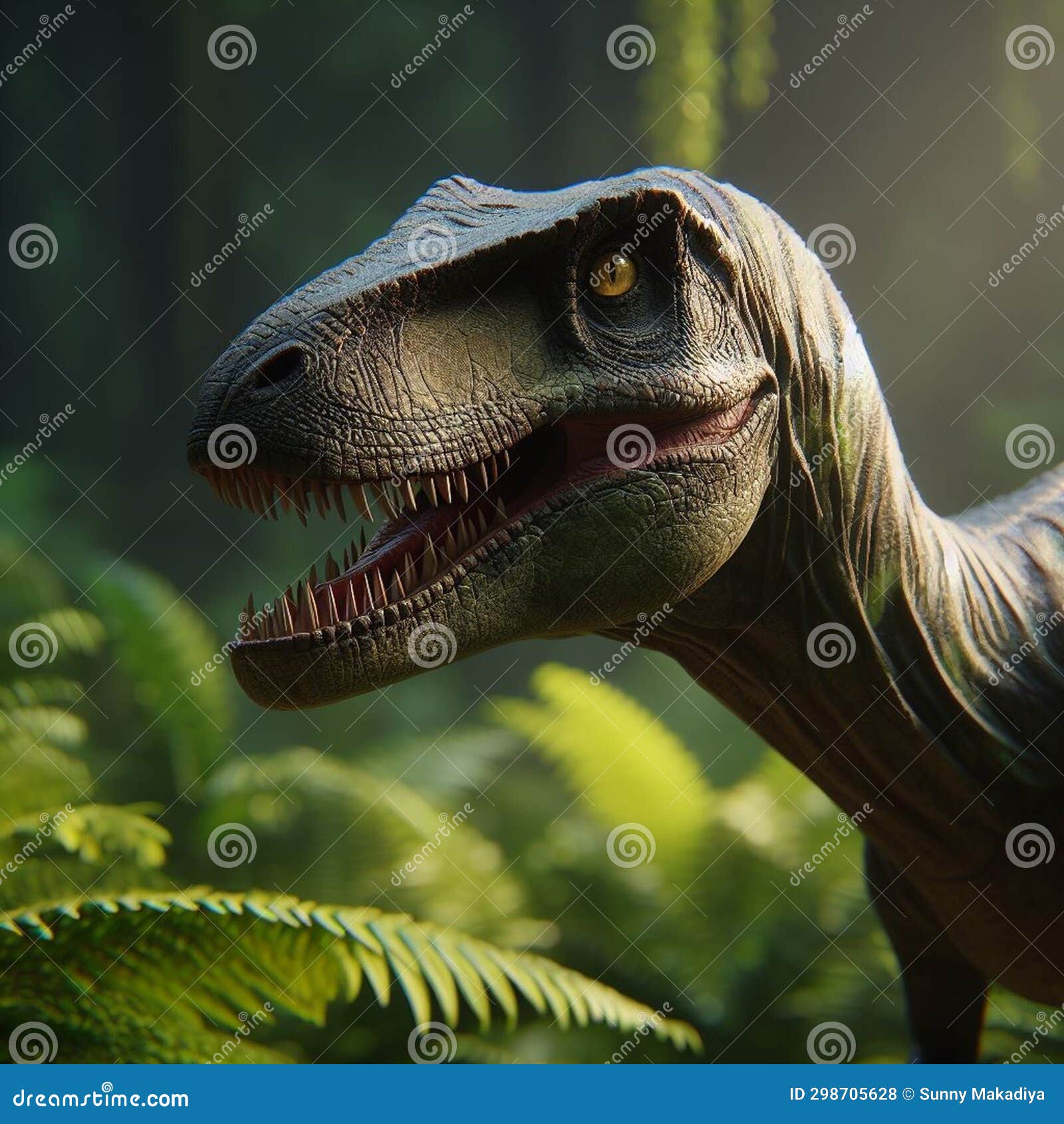 The Head Image of a Dinosaur Stock Illustration - Illustration of ...
