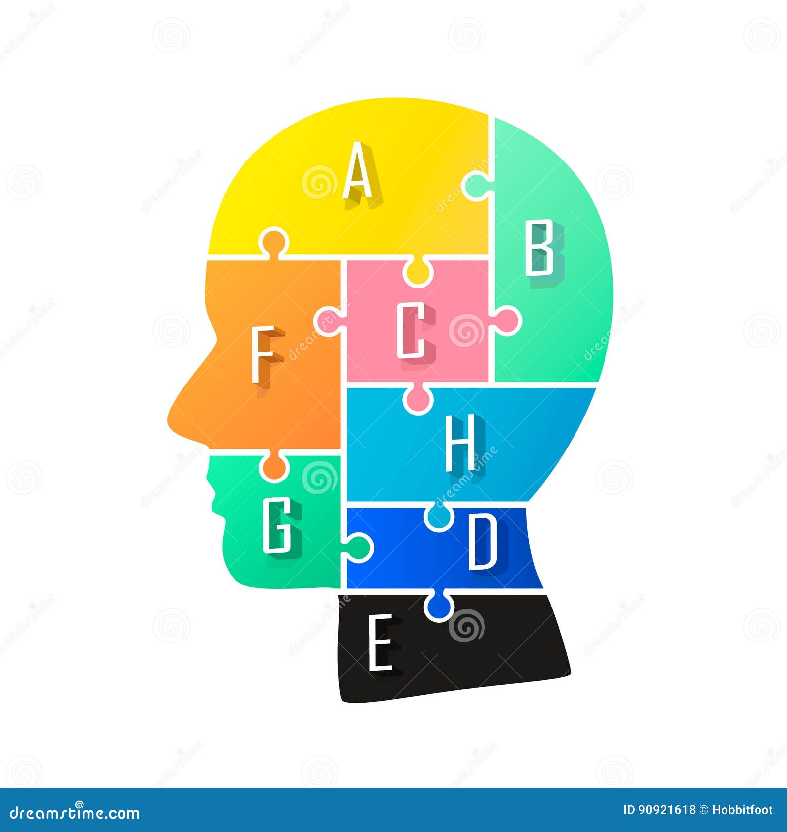 Head Info Puzzle Sign, Template Design Element, Vector Illustration ...