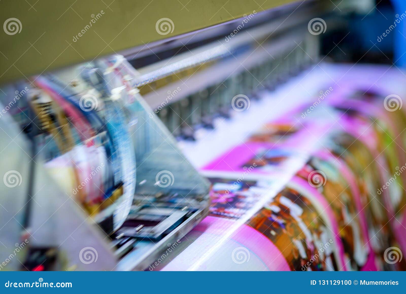 Head Inkjet during Printing on Vinyl Banner Stock Photo - Image of ...