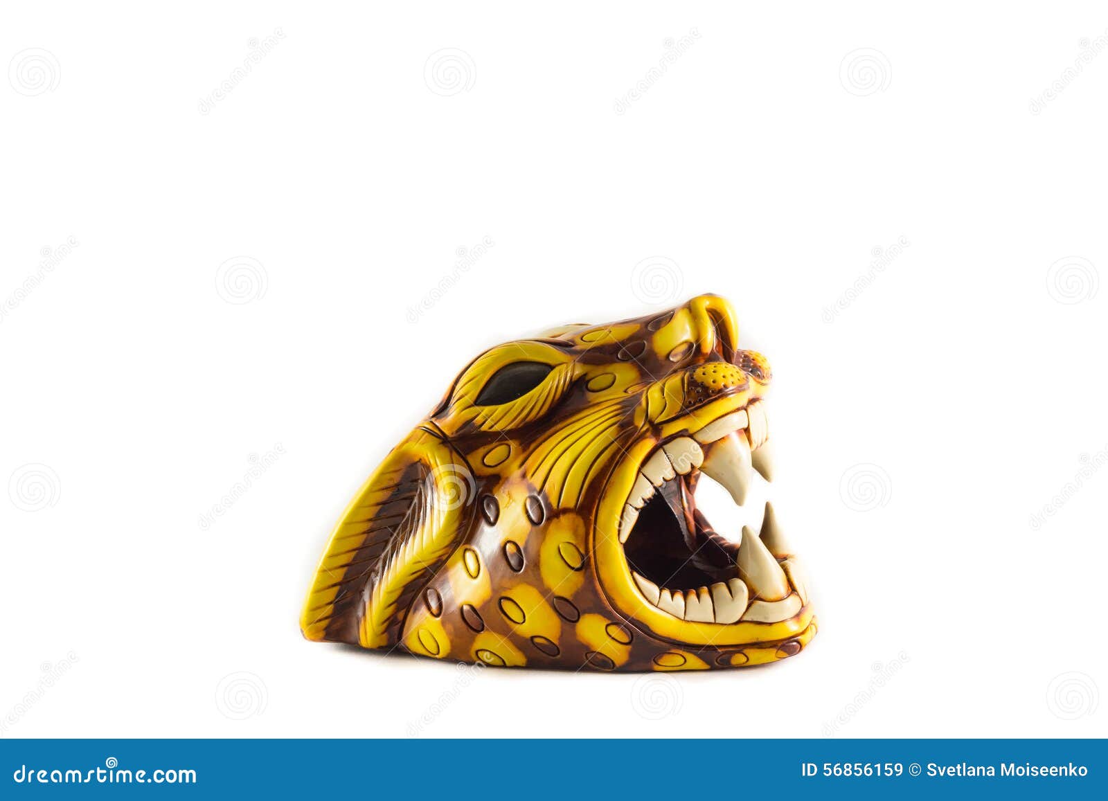 Head of a Jaguar with Open Mouth and Big Teeth Stock Image - Image of ...