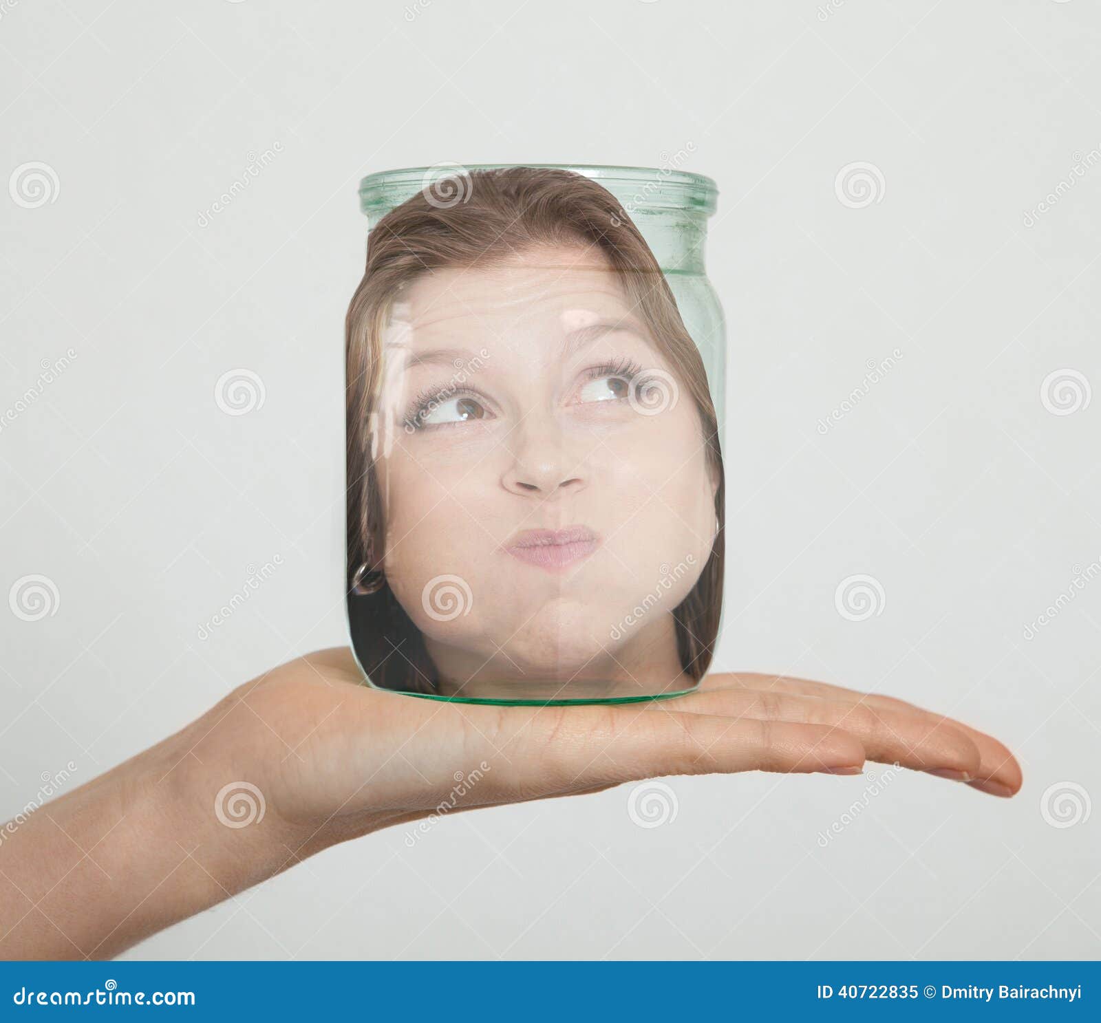 Head in Jar stock image. Image of concepts, face, woman - 40722835