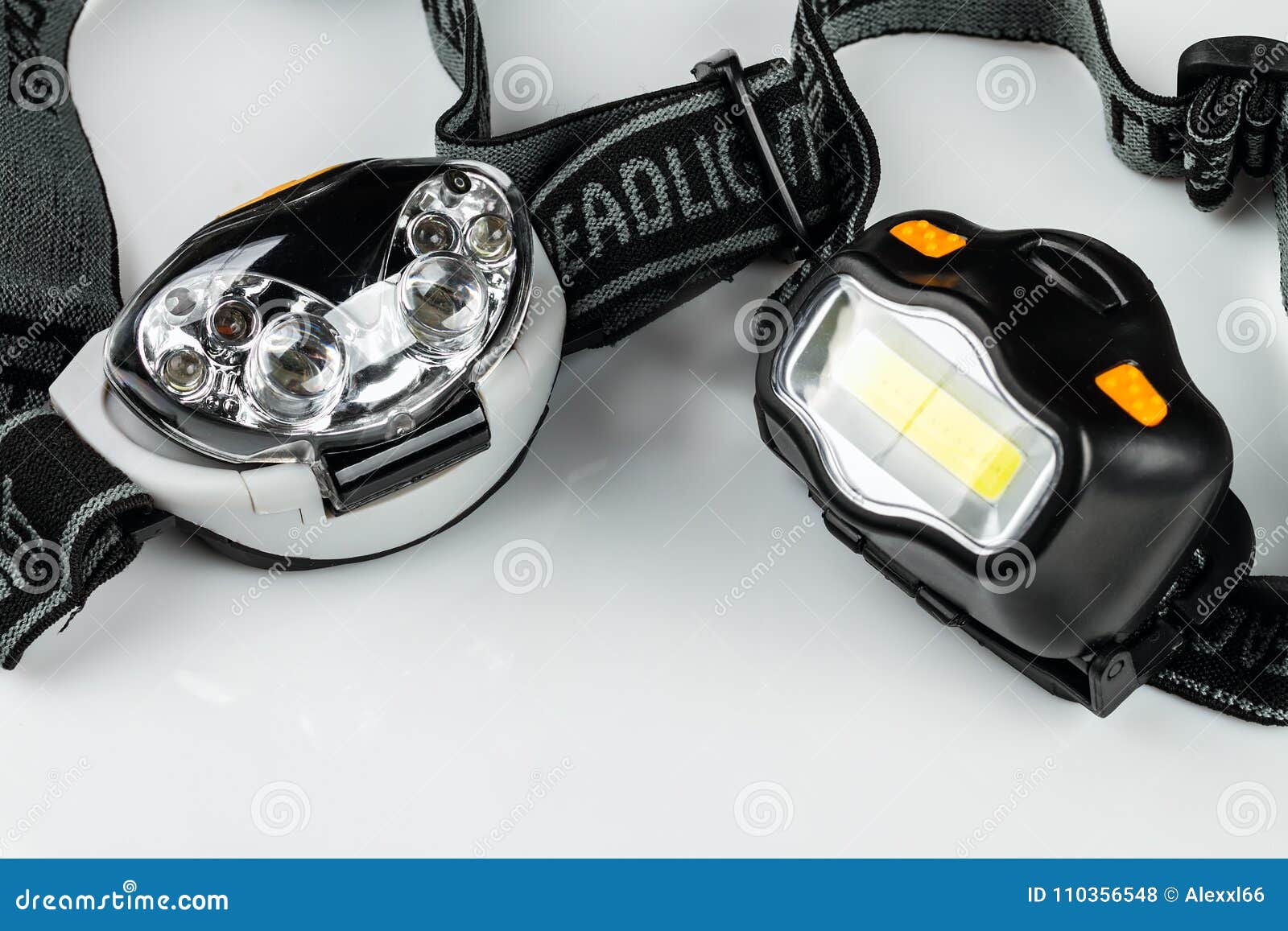 Head led lamps stock photo. Image of searchlamp, explorer - 110356548