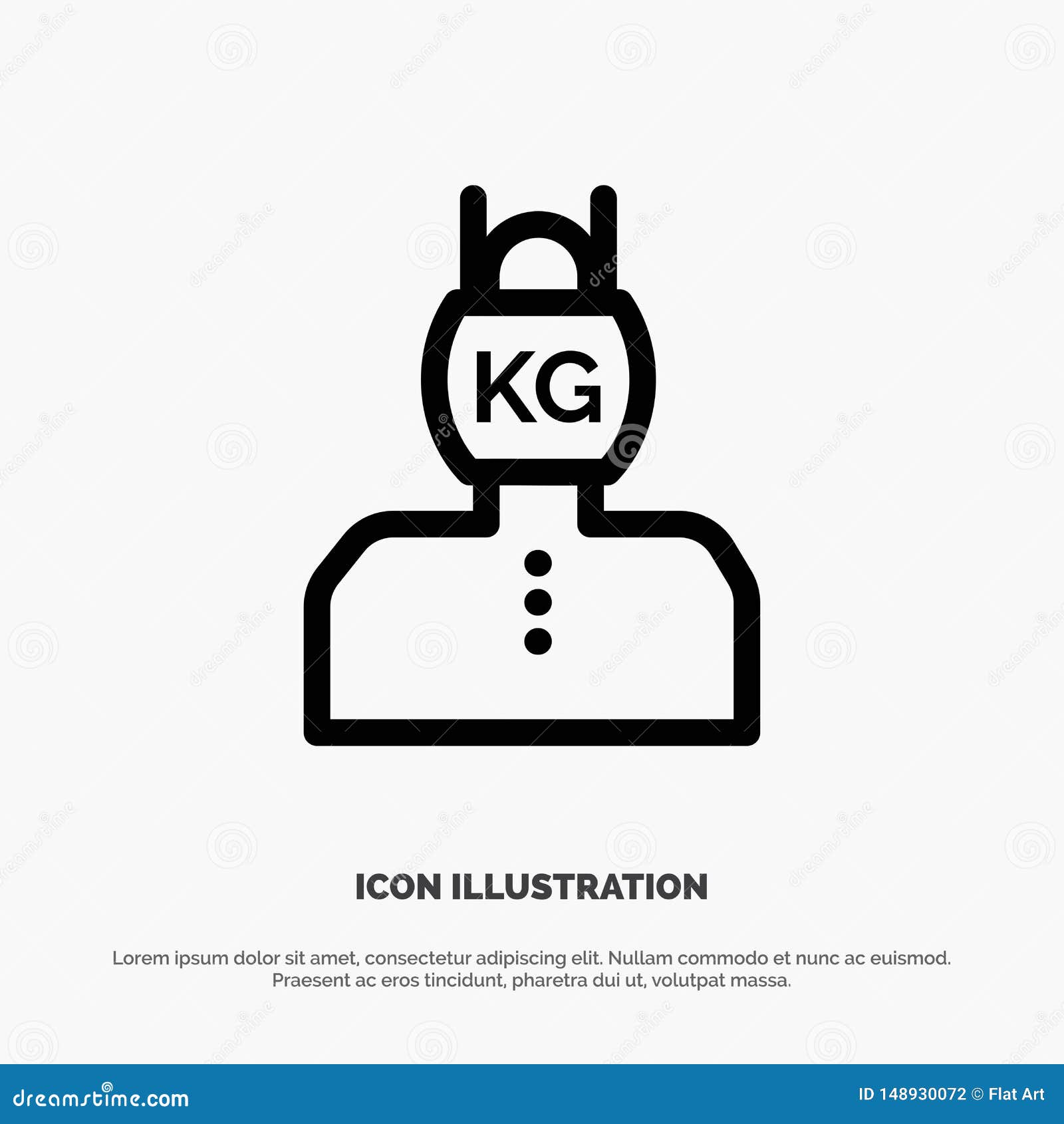 Head, Life, Problem, Stress, Weight Line Icon Vector Stock Vector ...