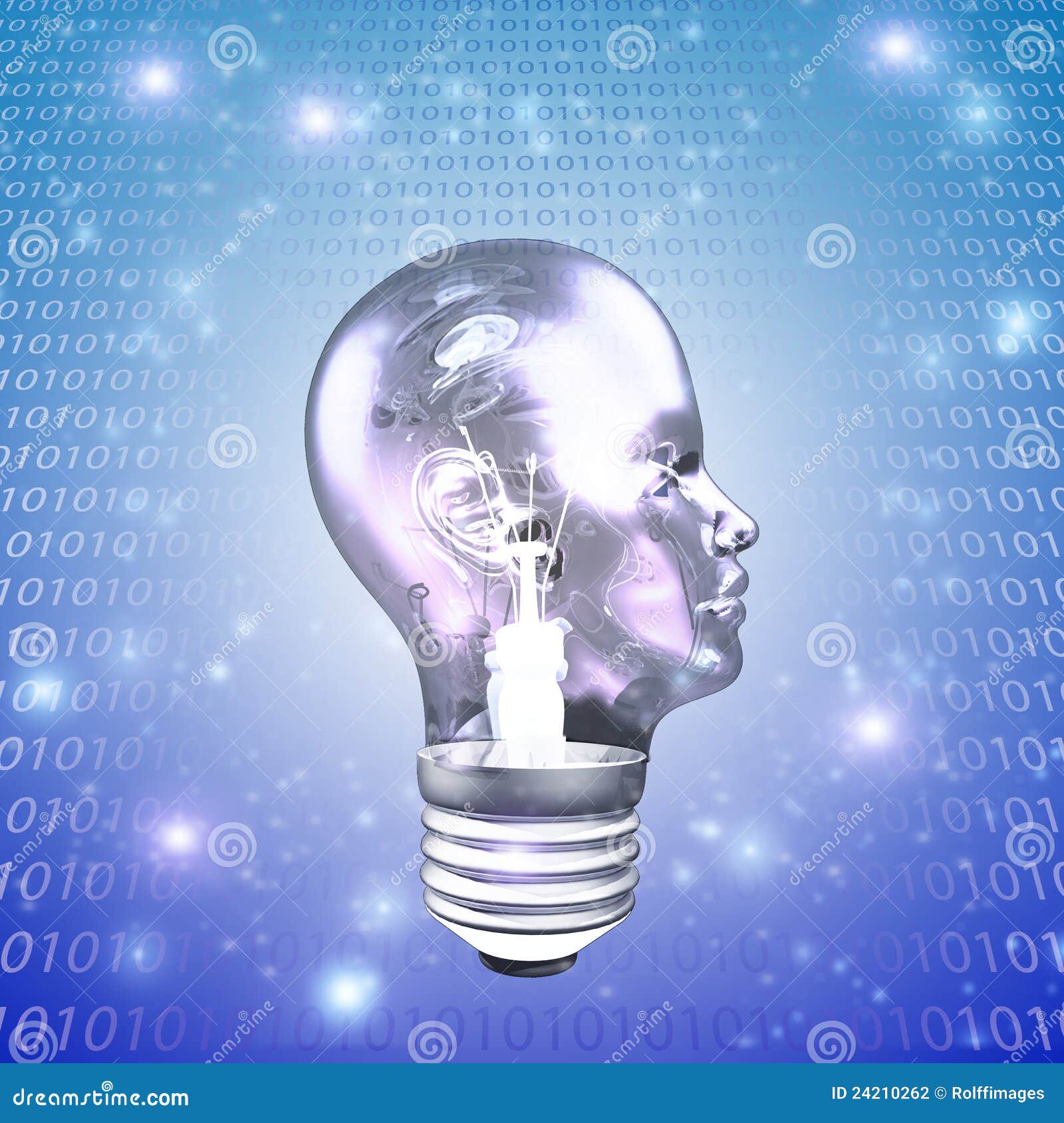 Head Light Bulb stock illustration. Illustration of illumination - 24210262