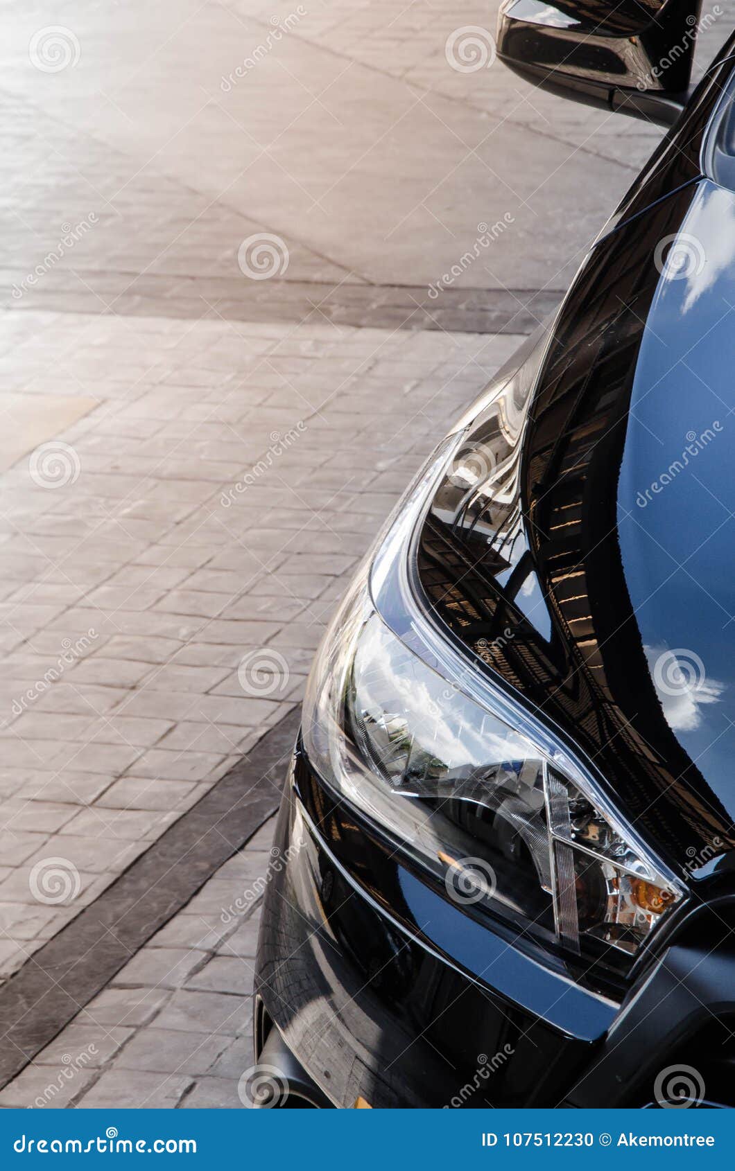 Head Light of Car in Side View Stock Photo - Image of equipment, light ...