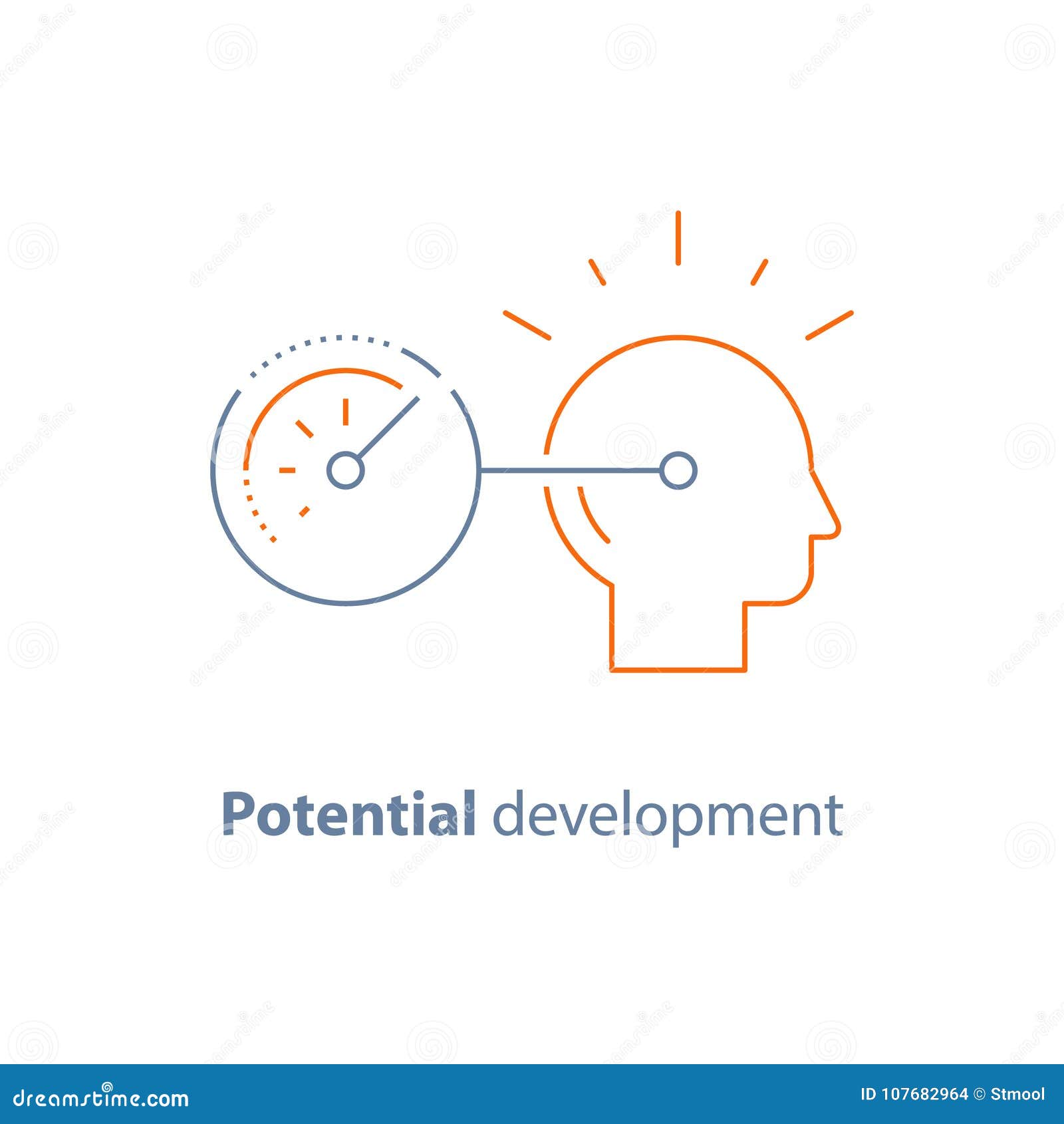 Head Line Icon, Potential Development Concept, Personal Growth Stock ...