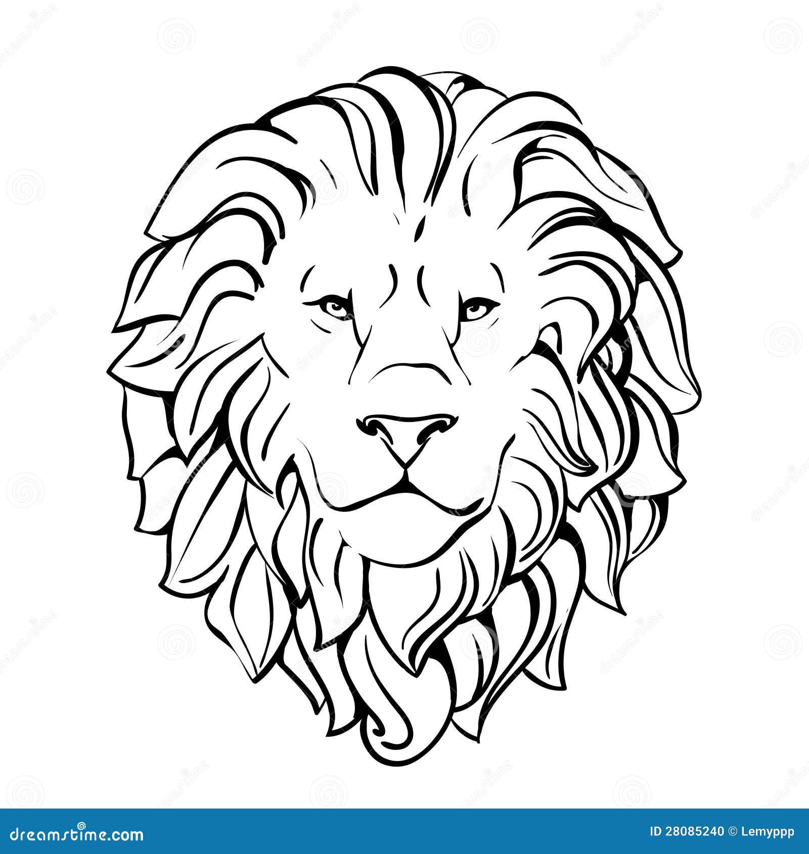Head of lion stock illustration. Illustration of head - 28085240
