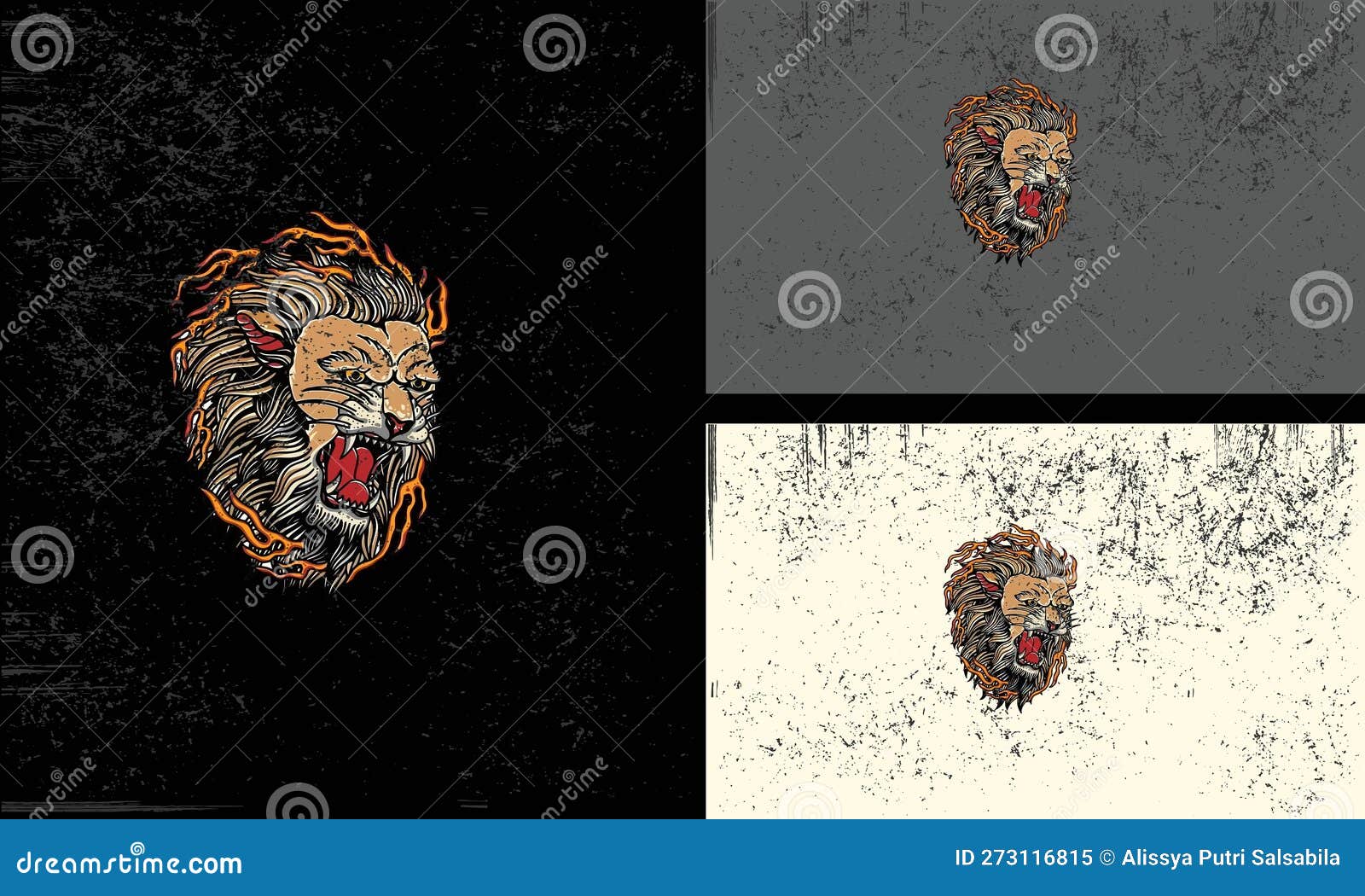 Head Lion with Fang Vector Mascot Design Stock Vector - Illustration of ...