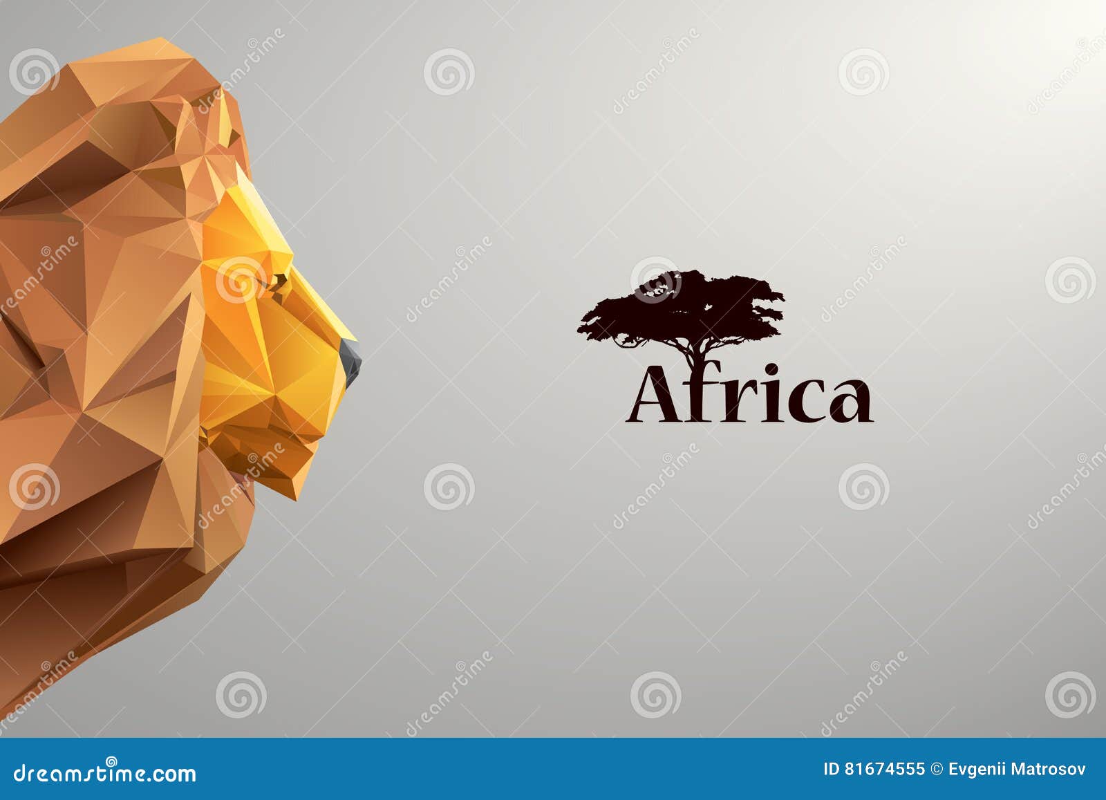 Head of Lion from Triangles. Stock Vector - Illustration of face ...