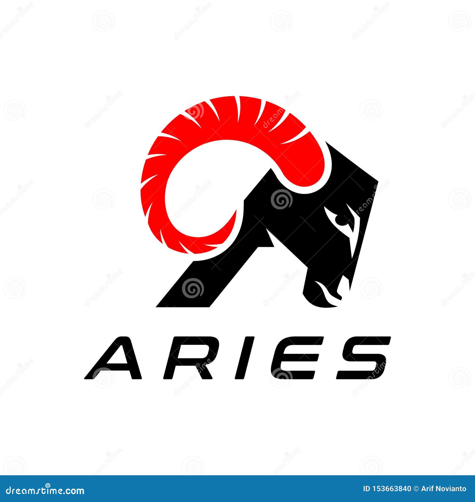 Head logo aries stock vector. Illustration of horned - 153663840