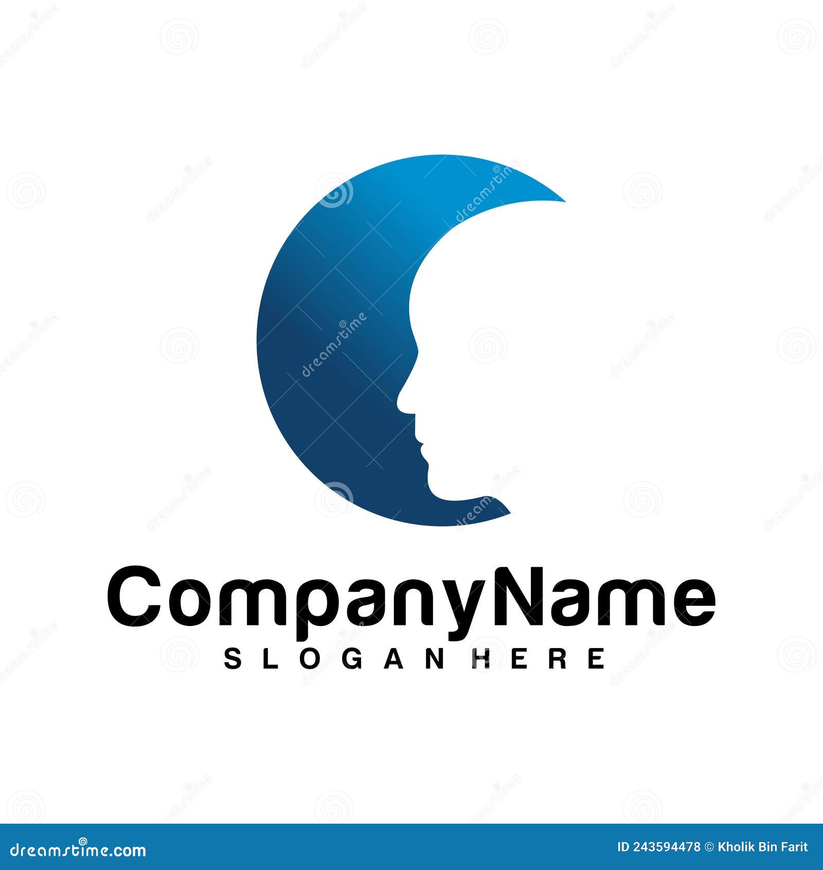 Head Logo Vector Design Template Stock Vector - Illustration of ...