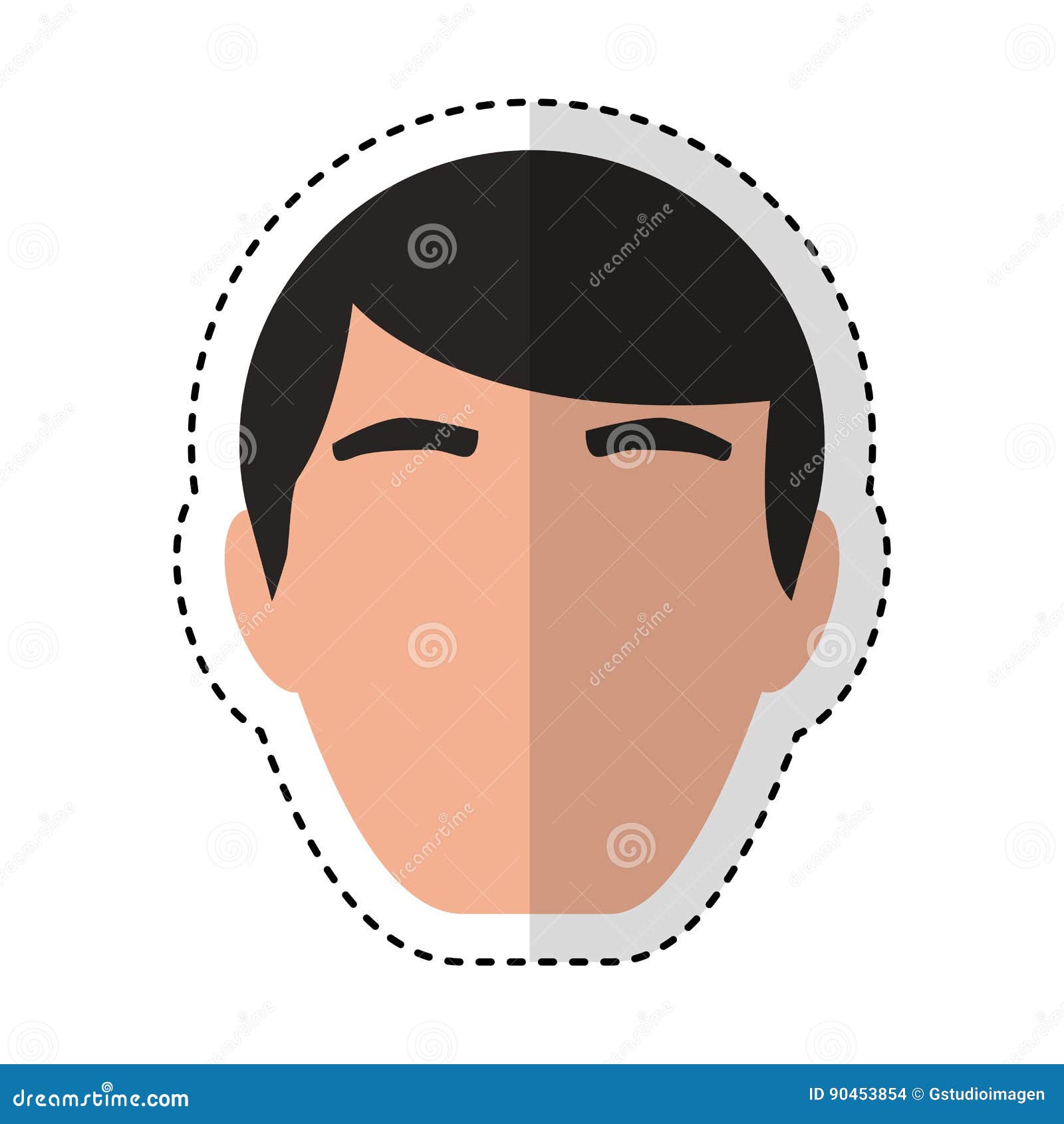 Head man avatar icon stock vector. Illustration of ornament - 90453854