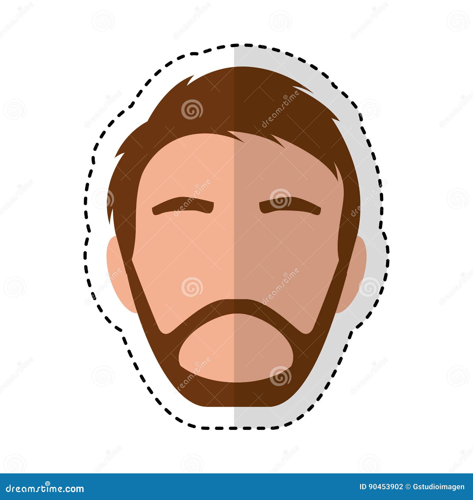 Head man avatar icon stock vector. Illustration of interface - 90453902
