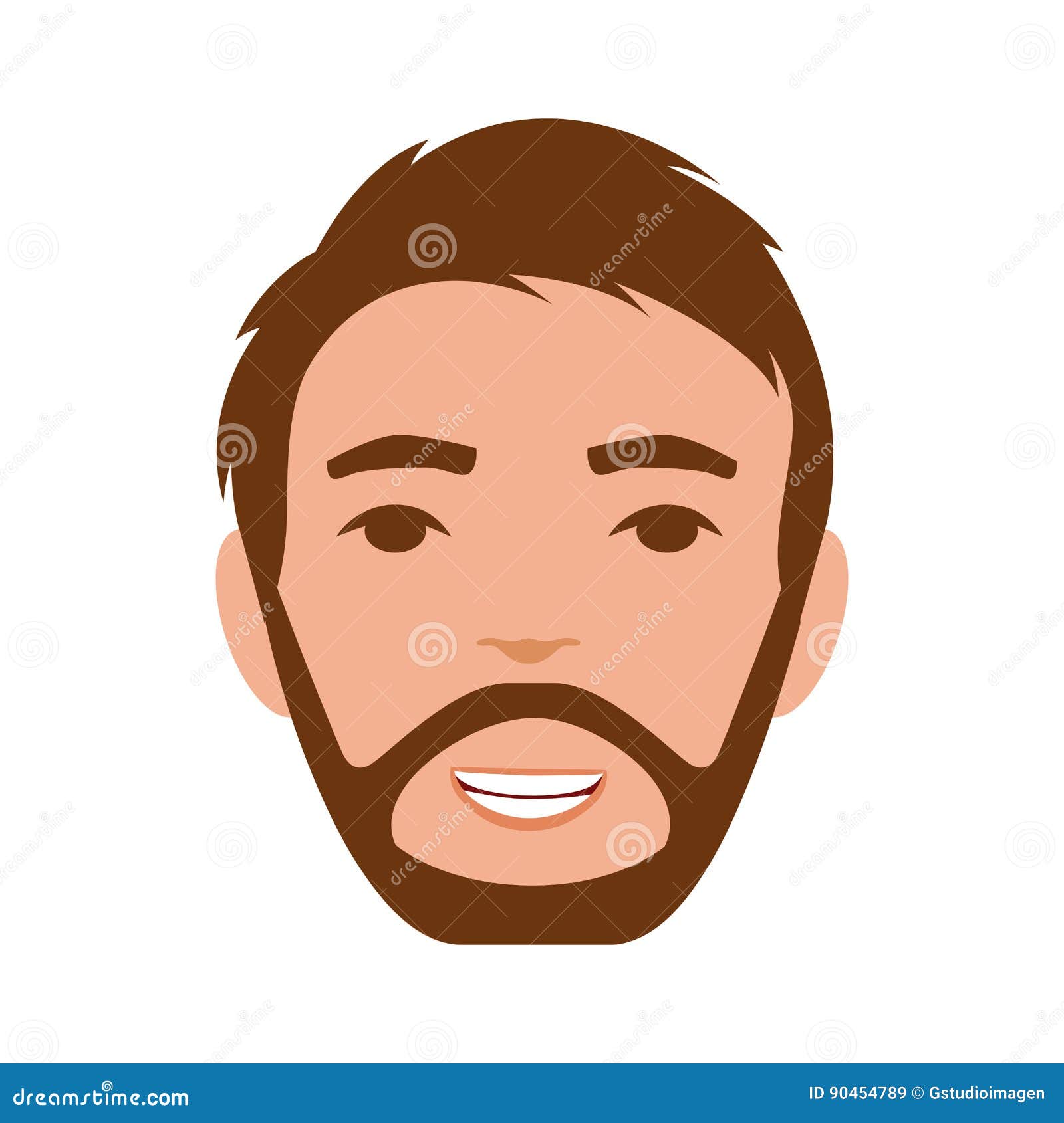 Head man avatar icon stock vector. Illustration of admin - 90454789
