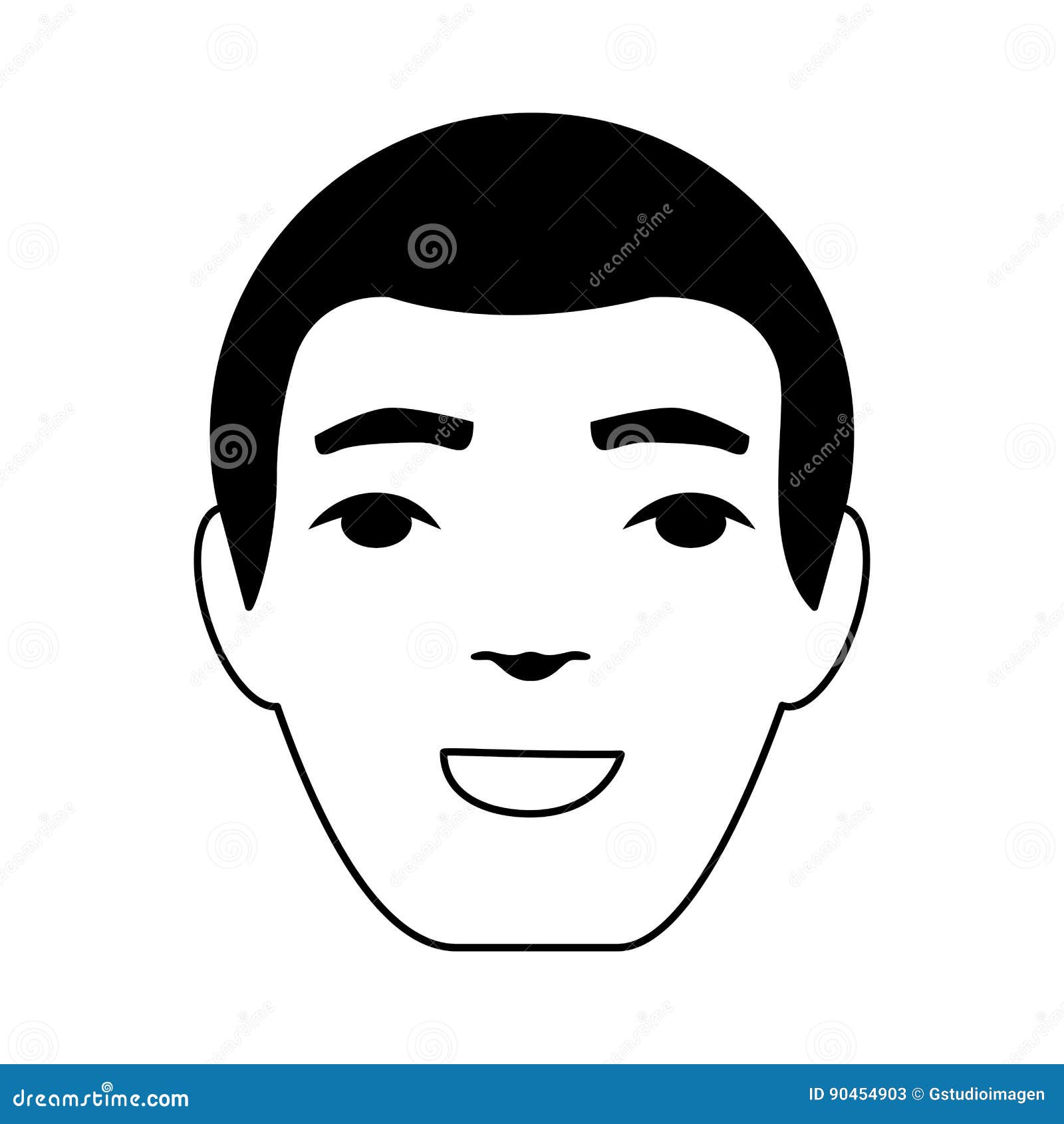 Head man avatar icon stock vector. Illustration of design - 90454903