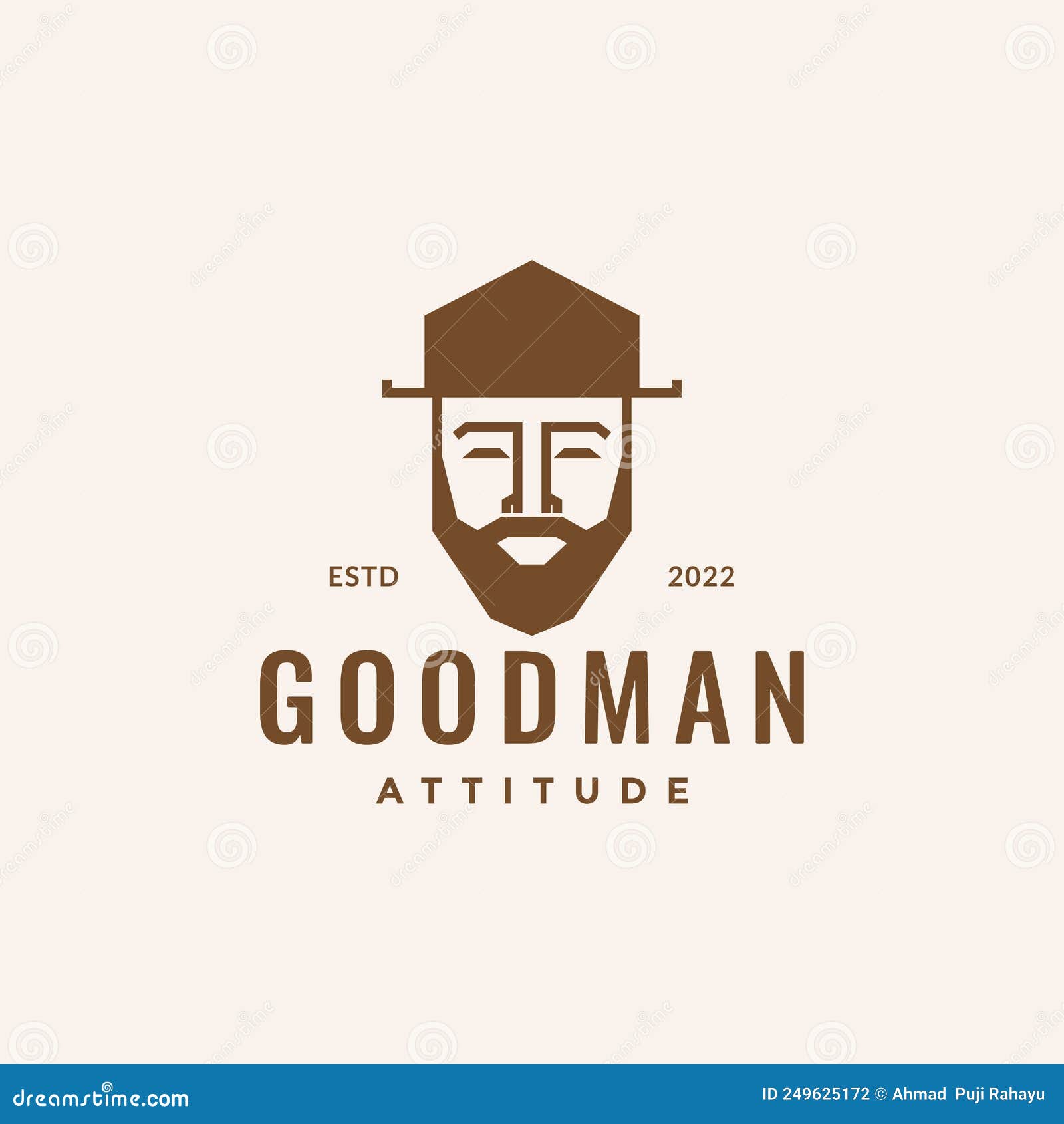 Head Man with Beard and Hat Polygon Logo Design Vector Graphic Symbol ...