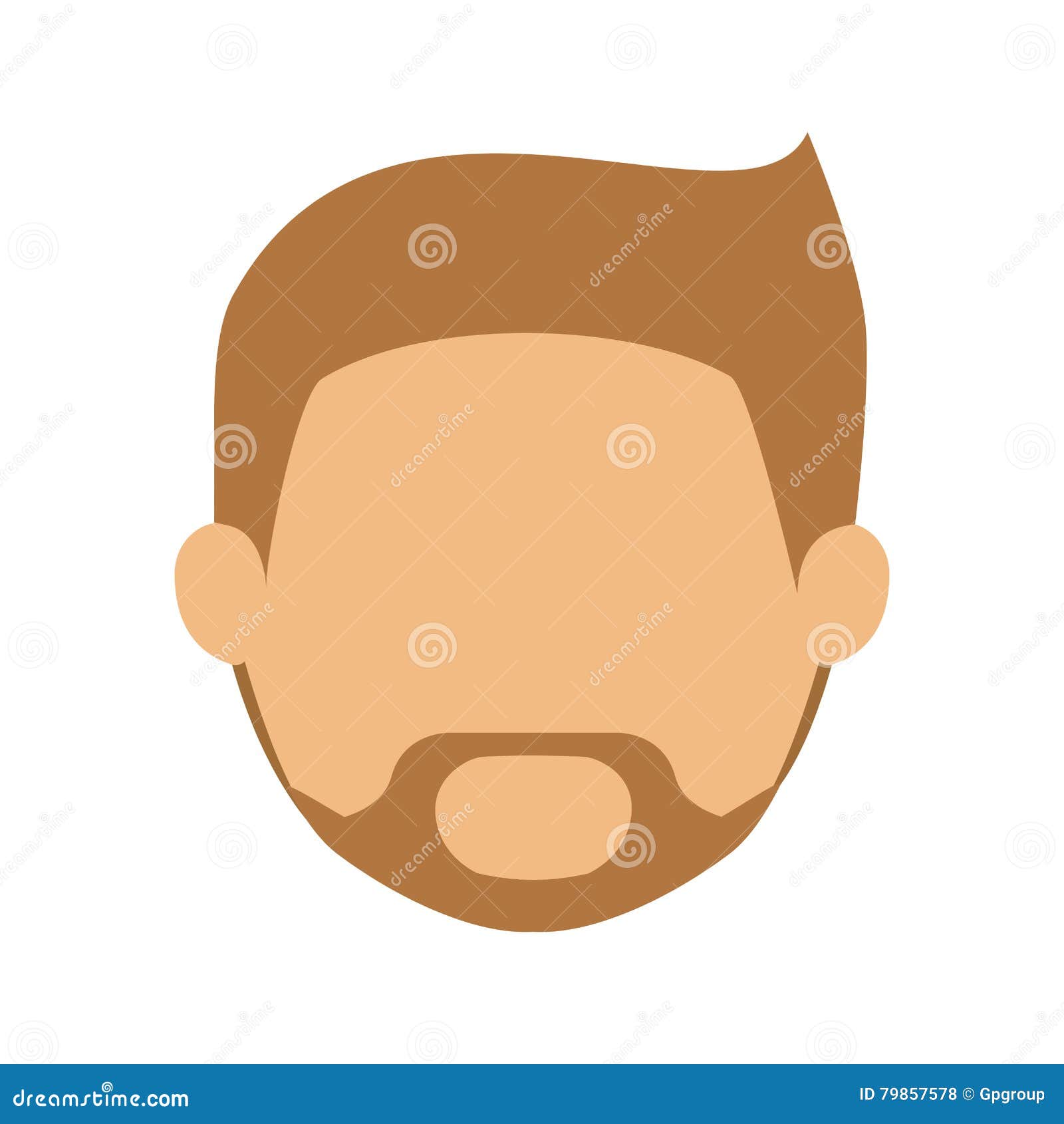 Head Man with Beard Padlock without Face Stock Vector - Illustration of ...
