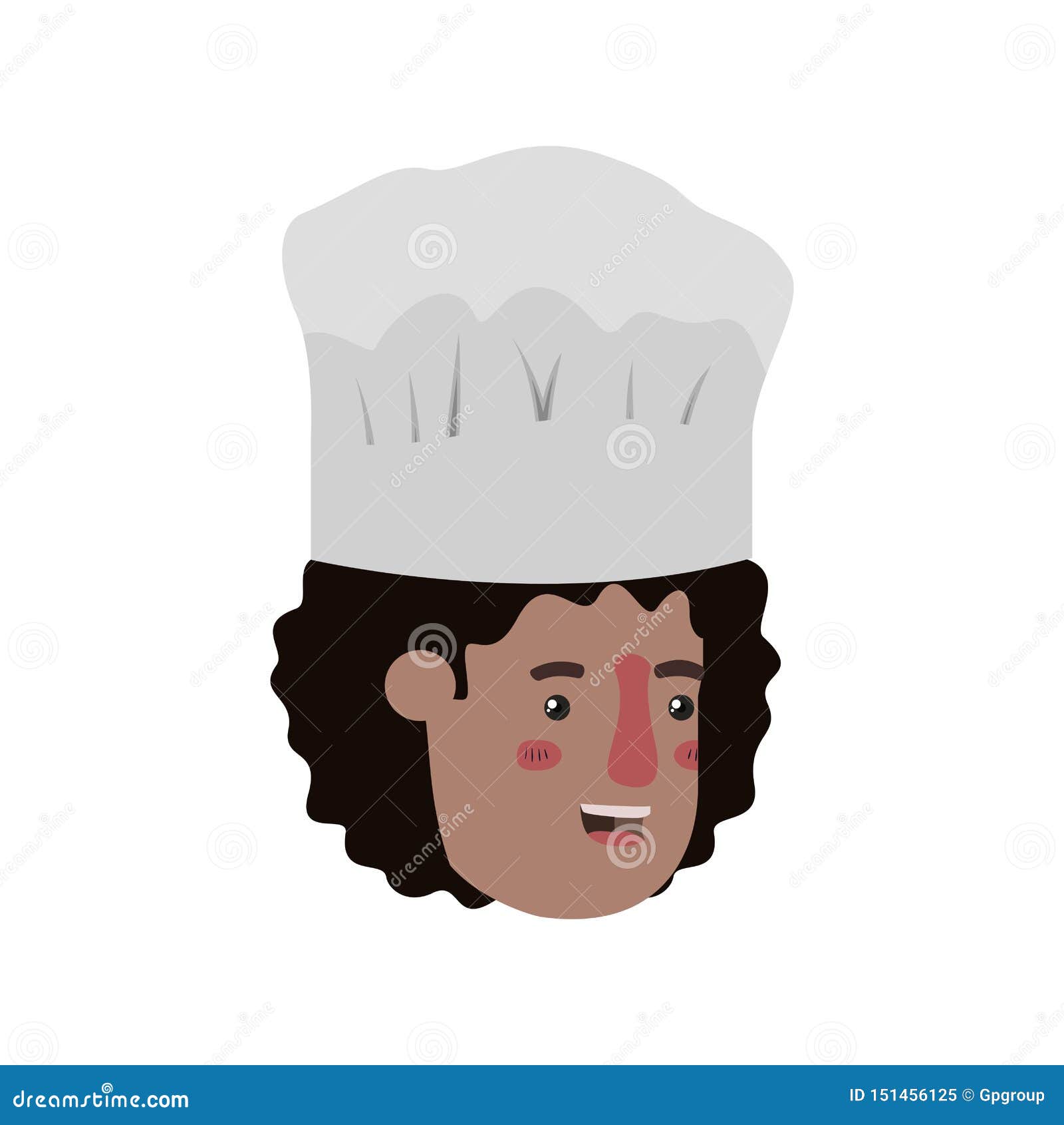 Head of Man Cook Avatar Character Stock Vector - Illustration of look ...