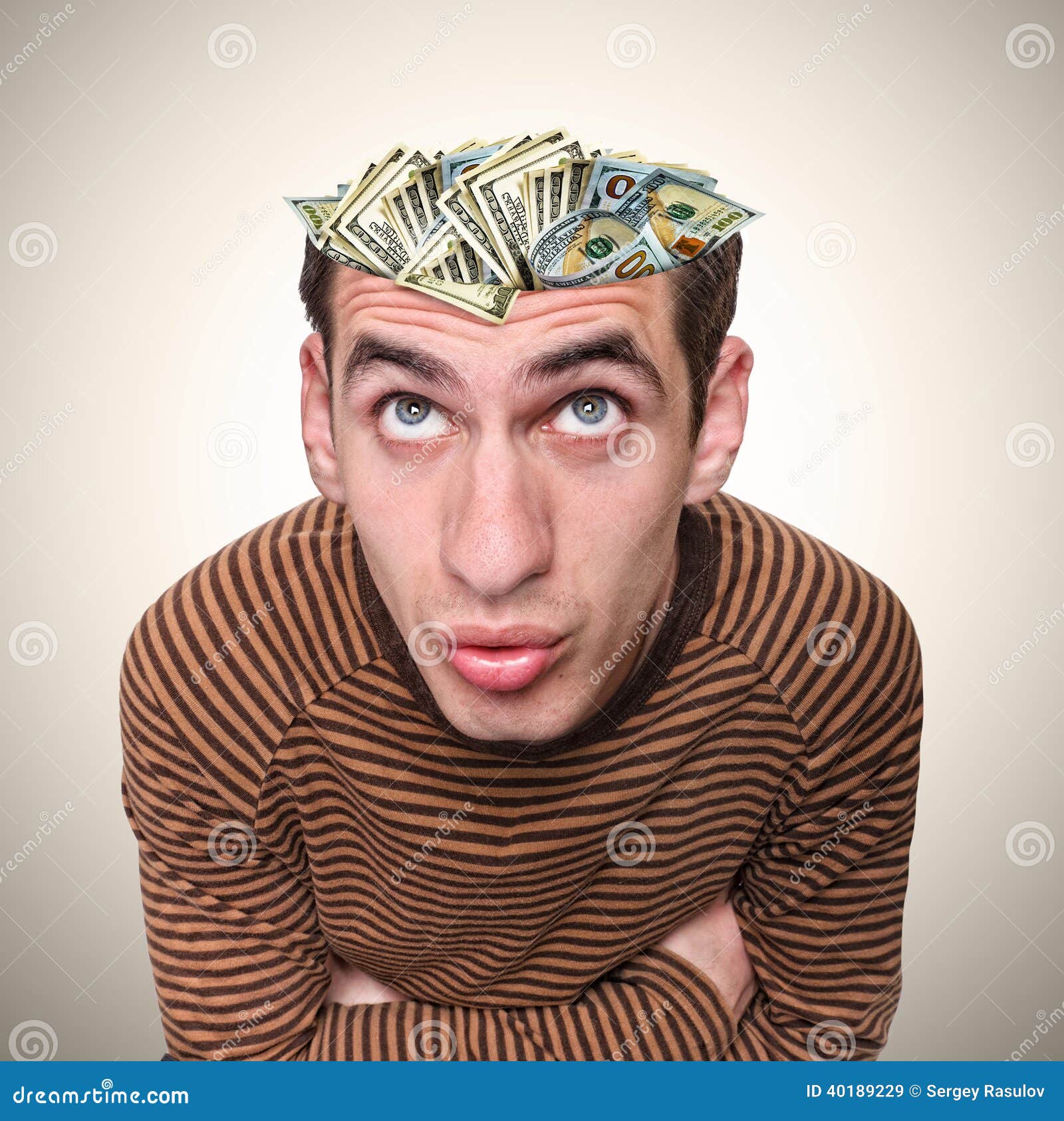 Head of a Man and His Mind. Stock Image - Image of collect, isolated ...