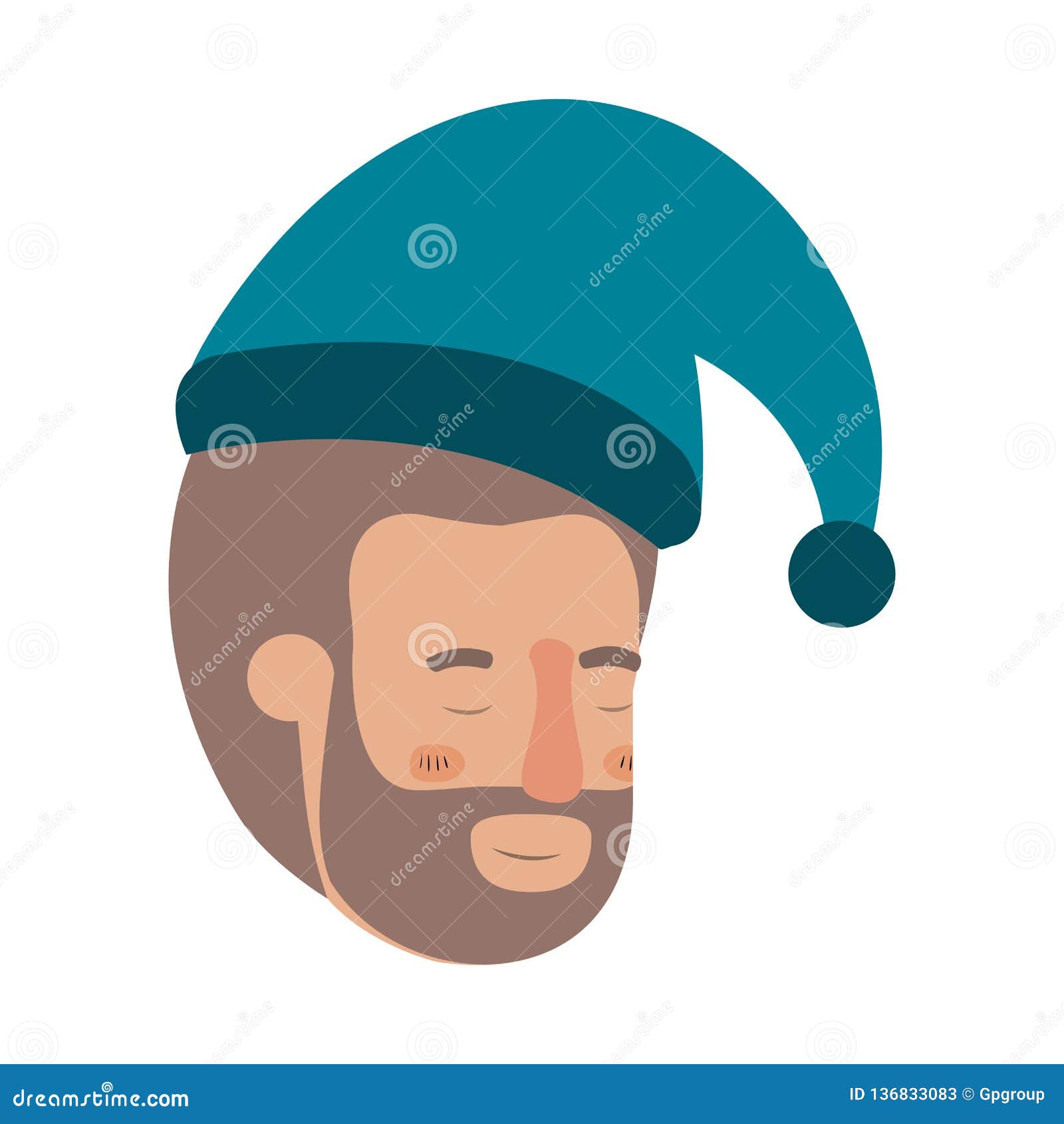 Head of Man Sleeping Avatar Character Stock Vector - Illustration of ...
