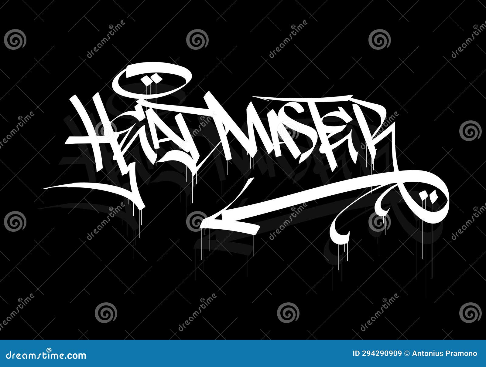 HEAD MASTER Word Graffiti Tag Style Stock Vector - Illustration of logo ...