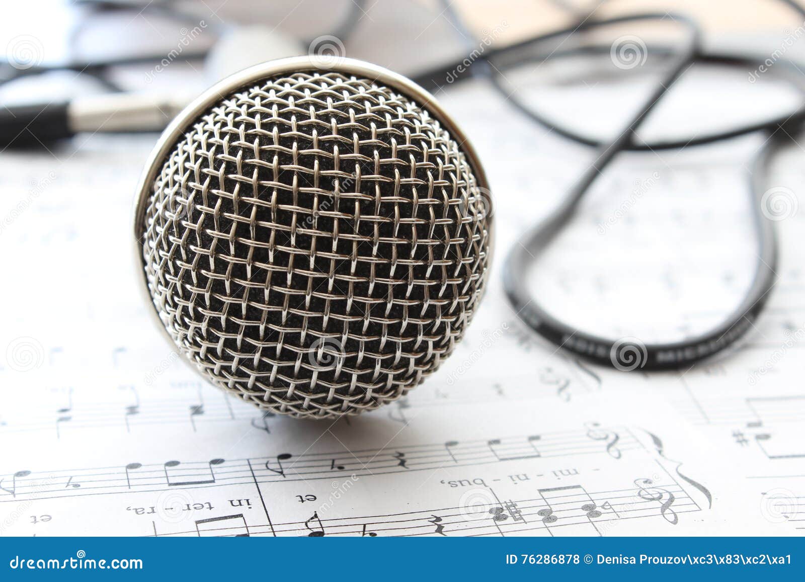 Head microphone stock photo. Image of electrical, reflection - 76286878